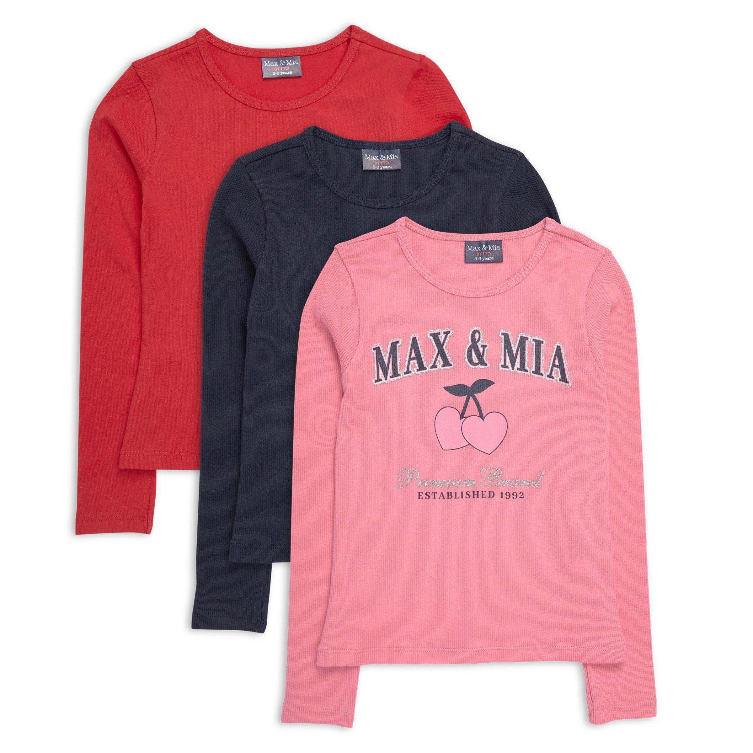 Kid Girls 3-pack T-shirts (3200808) | Max & Mia