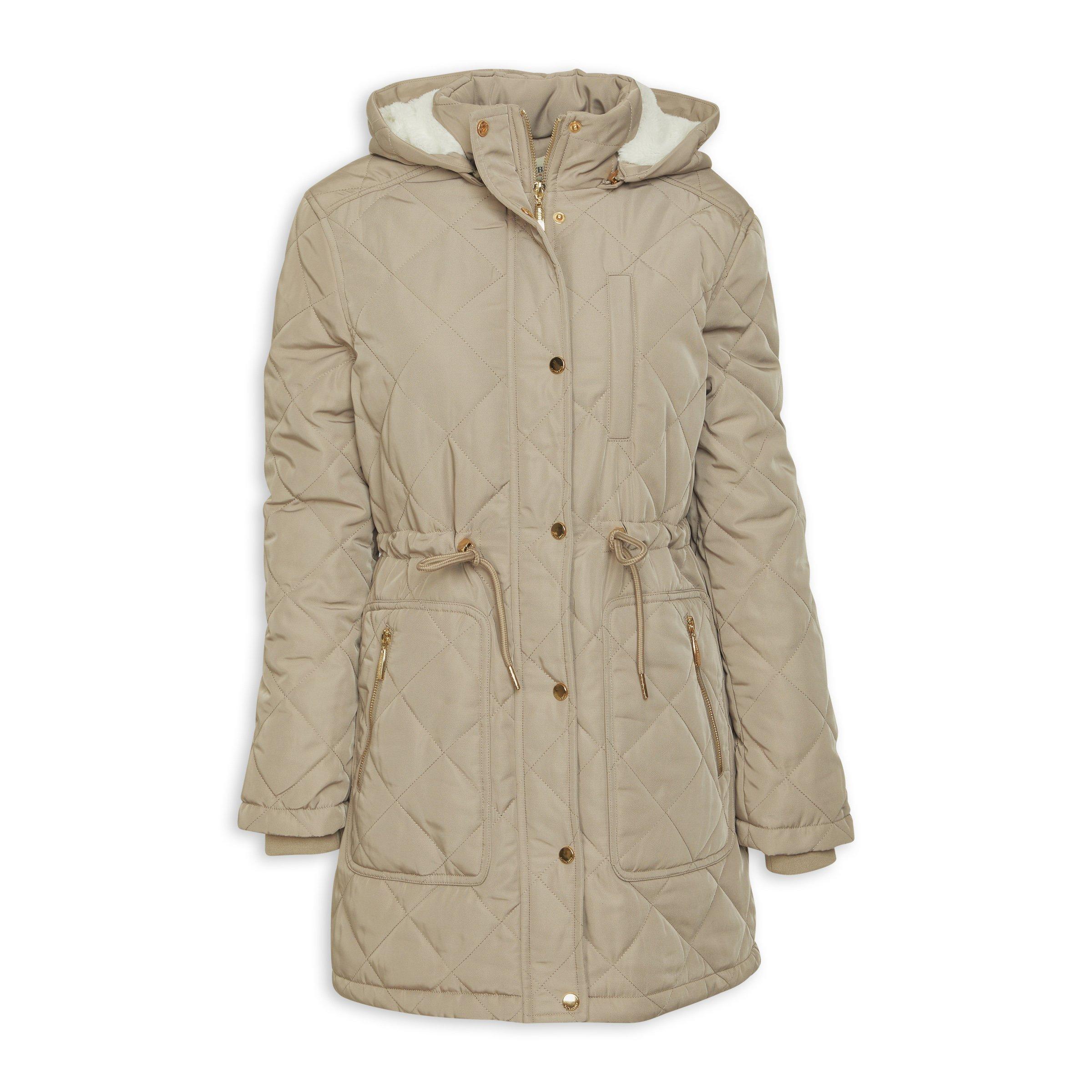 Beige Quilted Jacket with Drawstrings (3200901) | OUTBACK RED