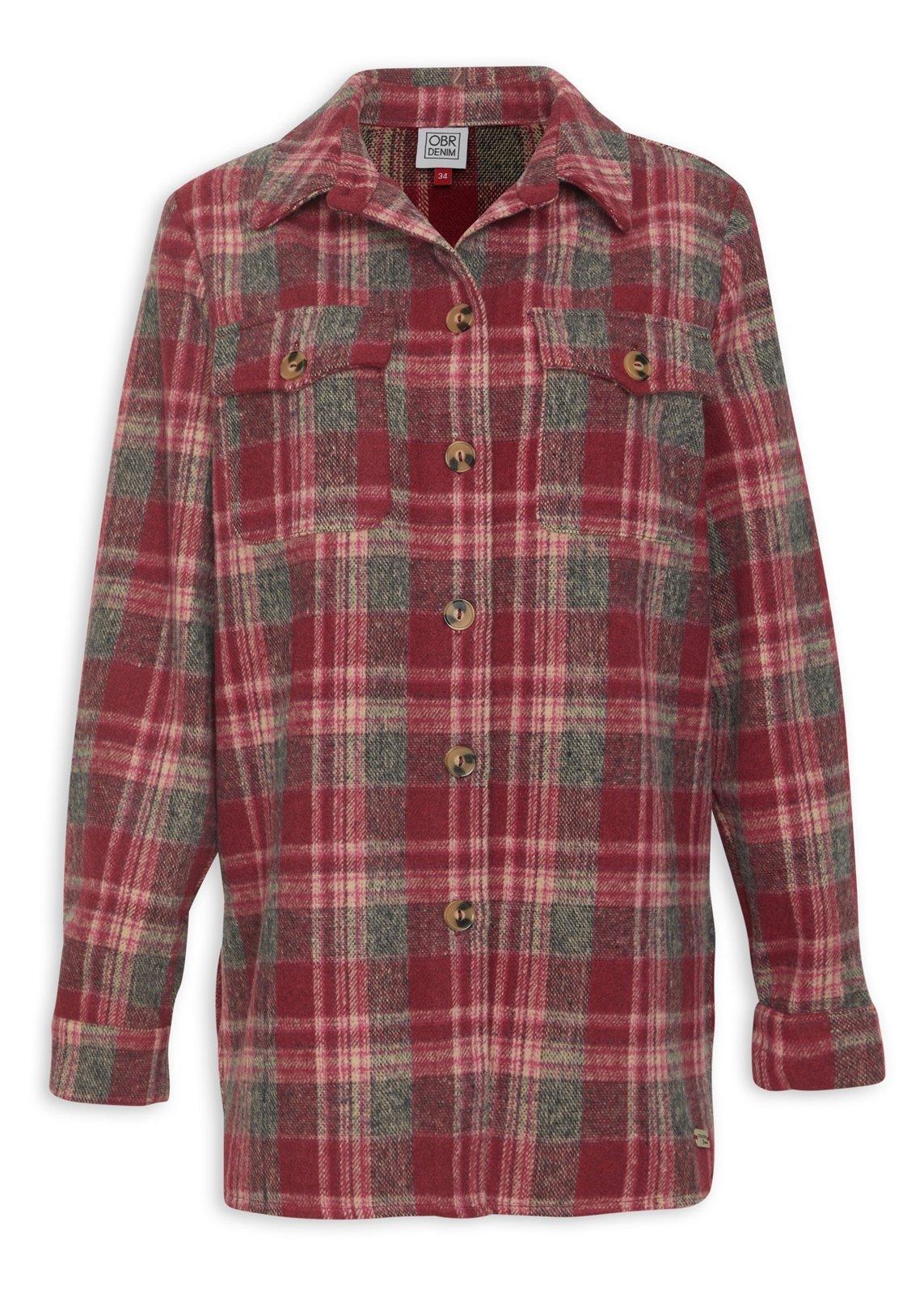 Red Check Shacket (3200979) | OUTBACK RED