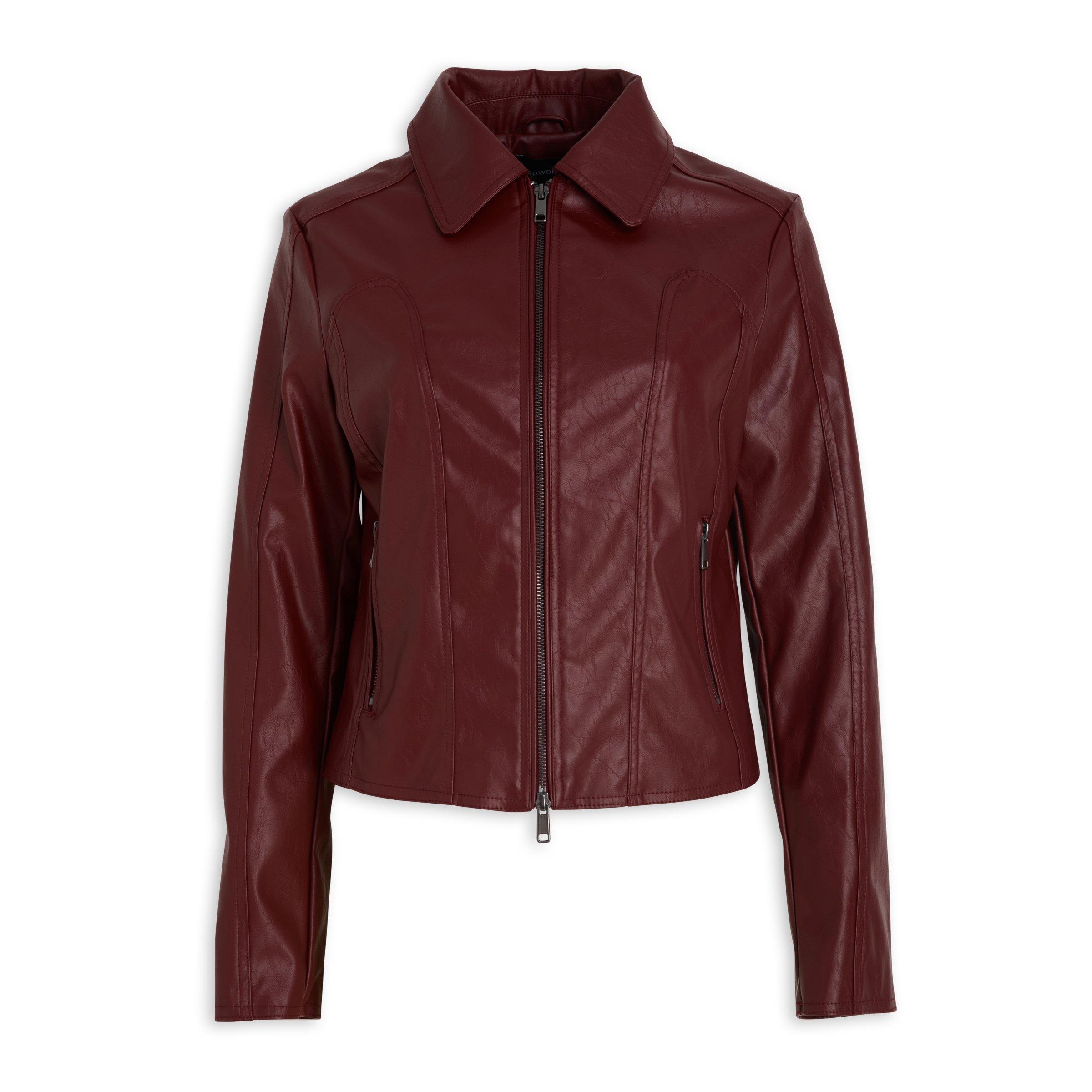 Burgundy Biker Jacket (3200998) | Truworths