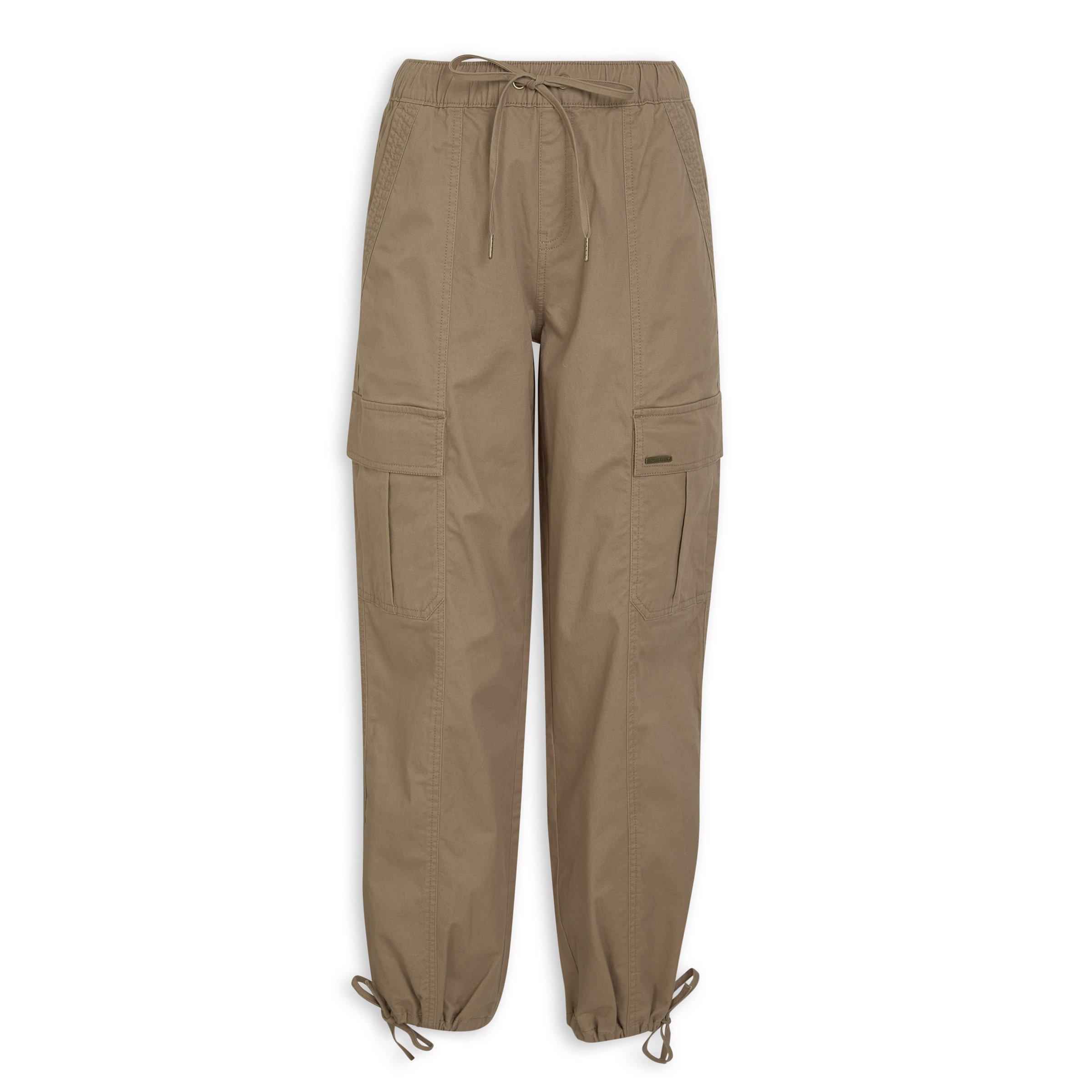 Brown Utility Parachute Pants (3201061) | Identity