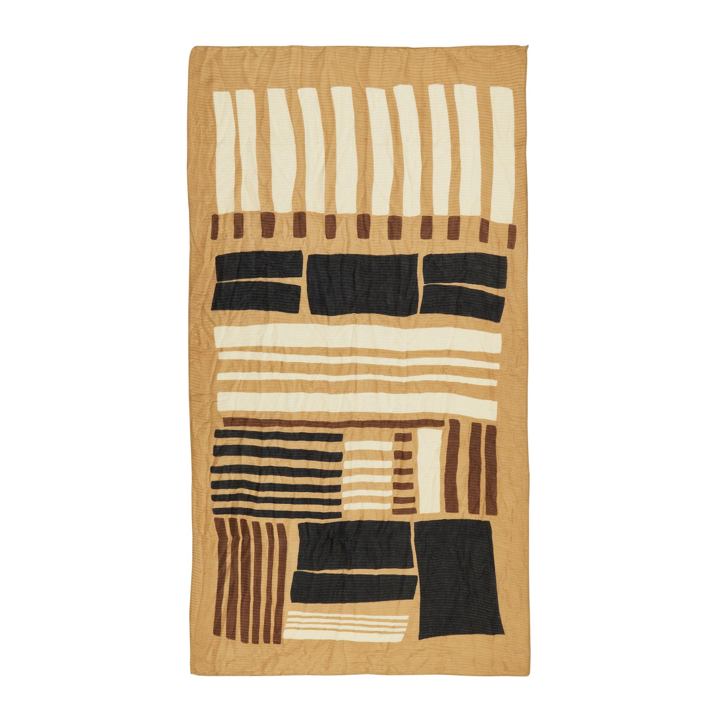 Tan Geometric Print Scarf (3201224) | Truworths