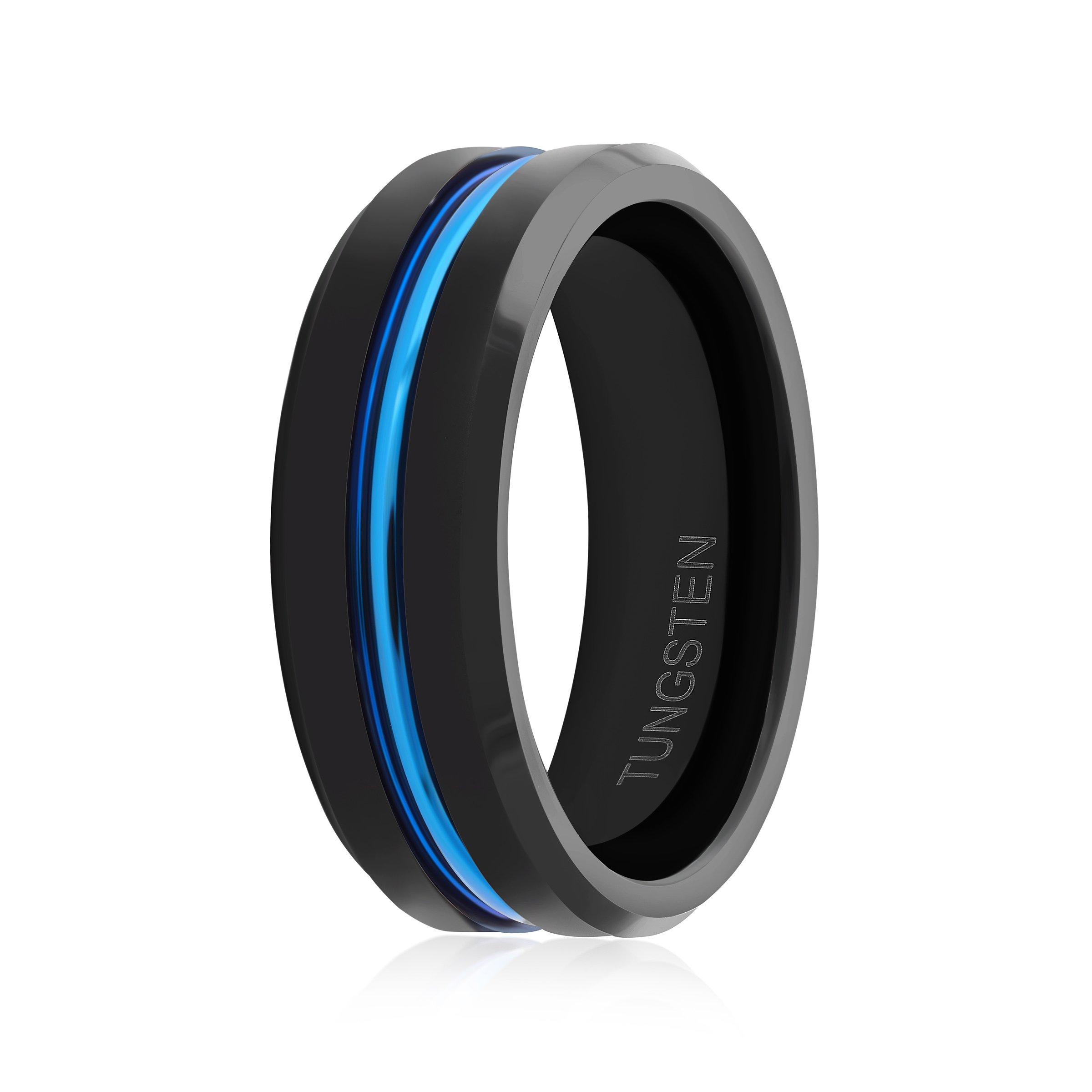 Stainless Steel Black Blue Tungsten Ring (3201253) | Stainless Steel