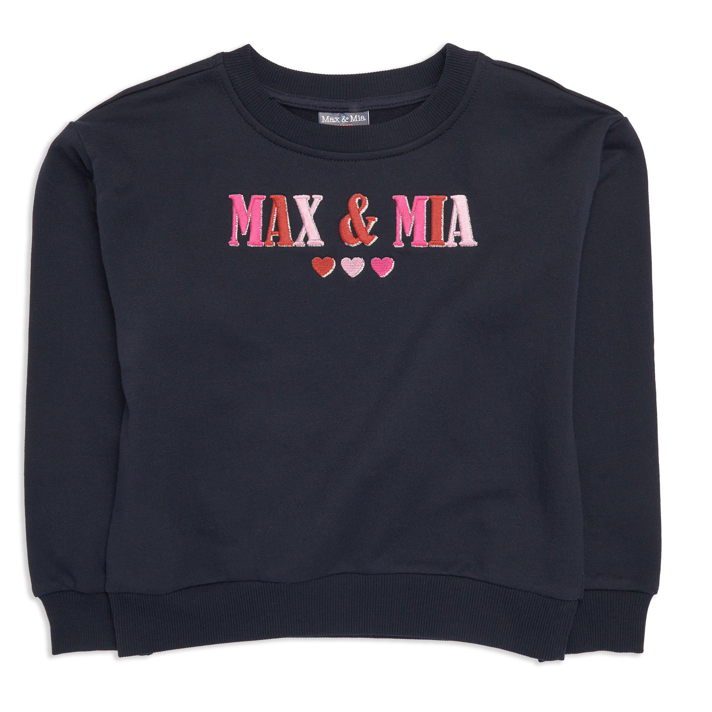 Kid Girls Navy Sweat Top (3201304) | Max & Mia
