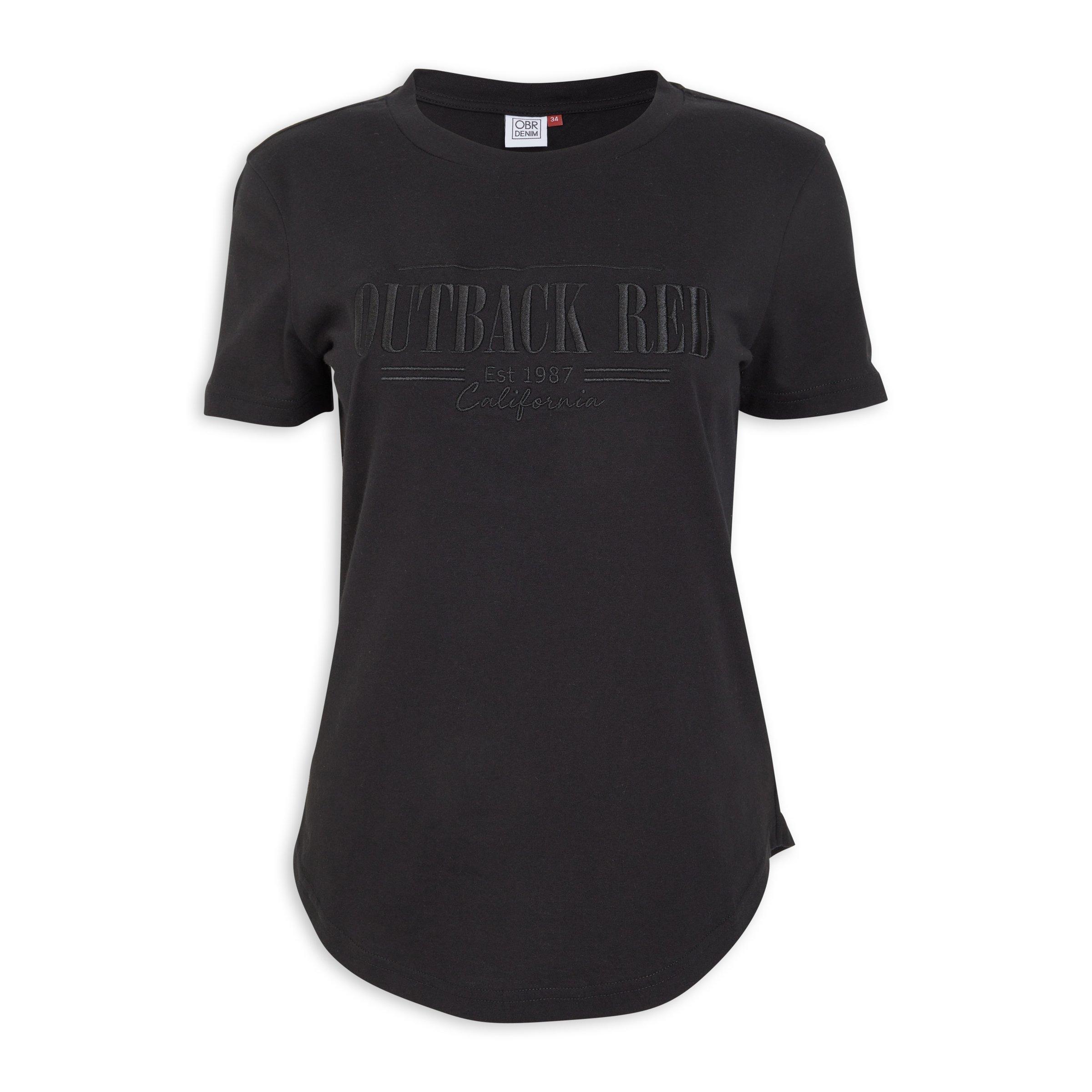Black Embroidered T-shirt (3201356) | OUTBACK RED