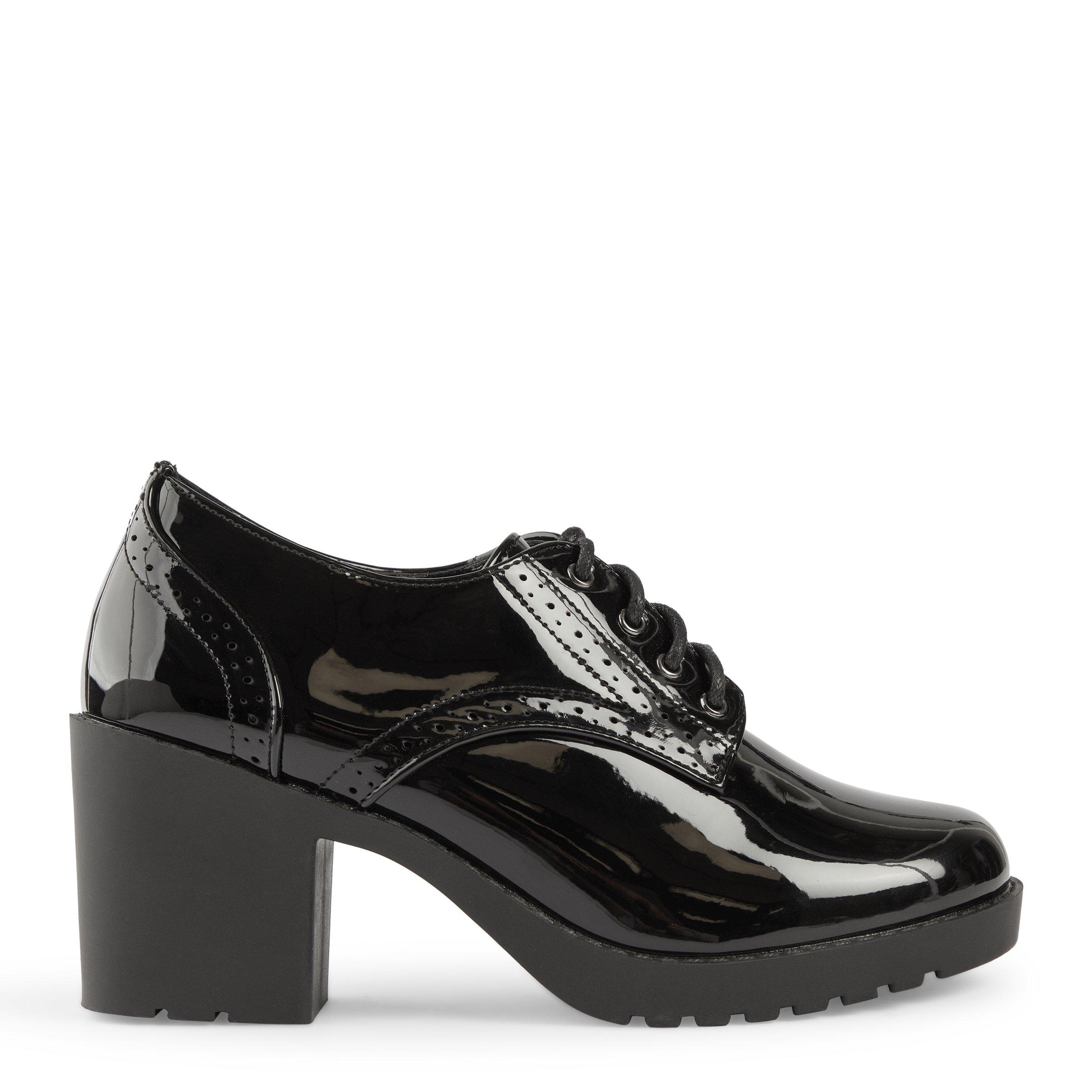 Black Lace-up Oxford Heels (3201506) | Truworths