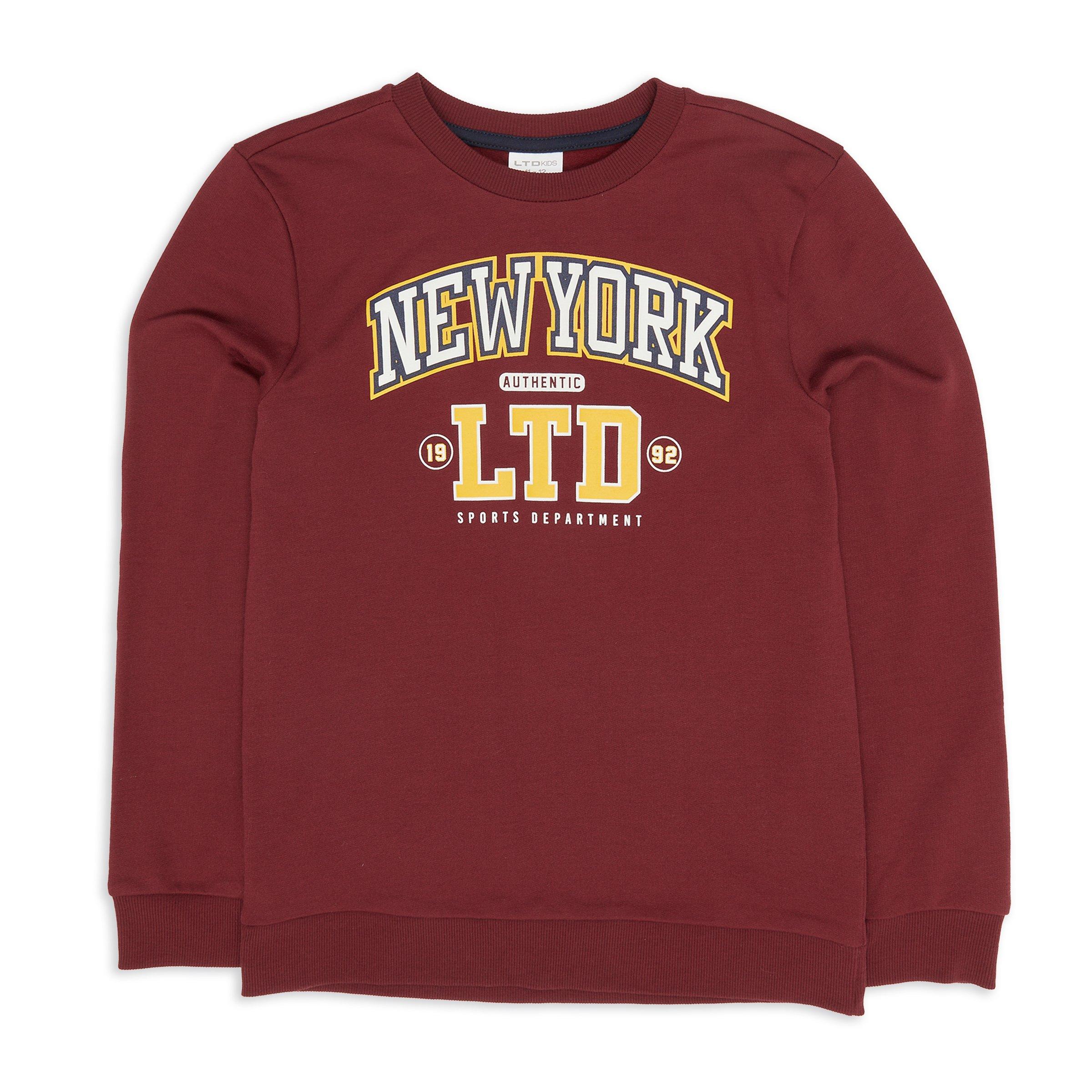 Boys Oxblood Red Sweat Top (3201617) | LTD Kids