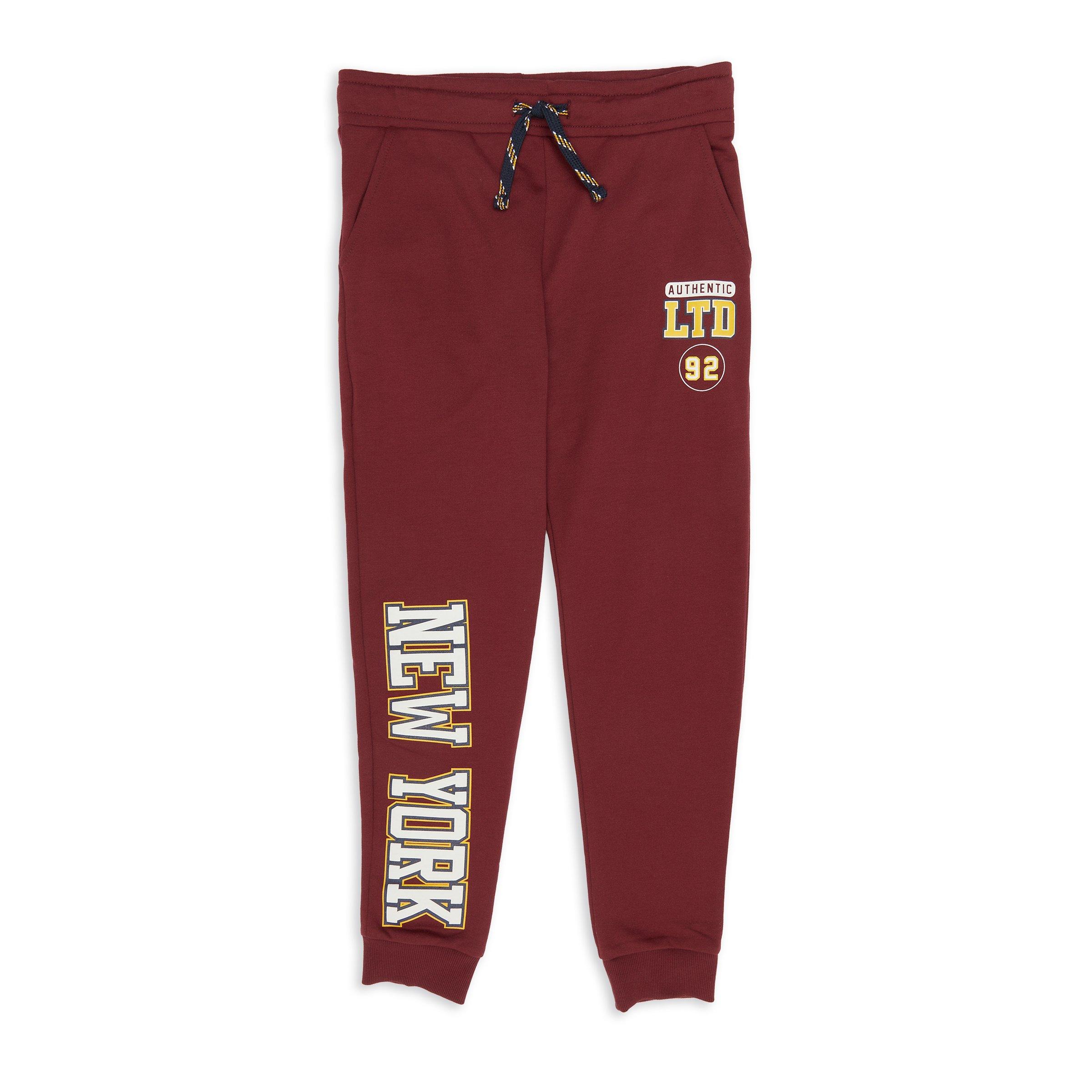 Boys Oxblood Red Jogger Pants (3201619) | LTD Kids