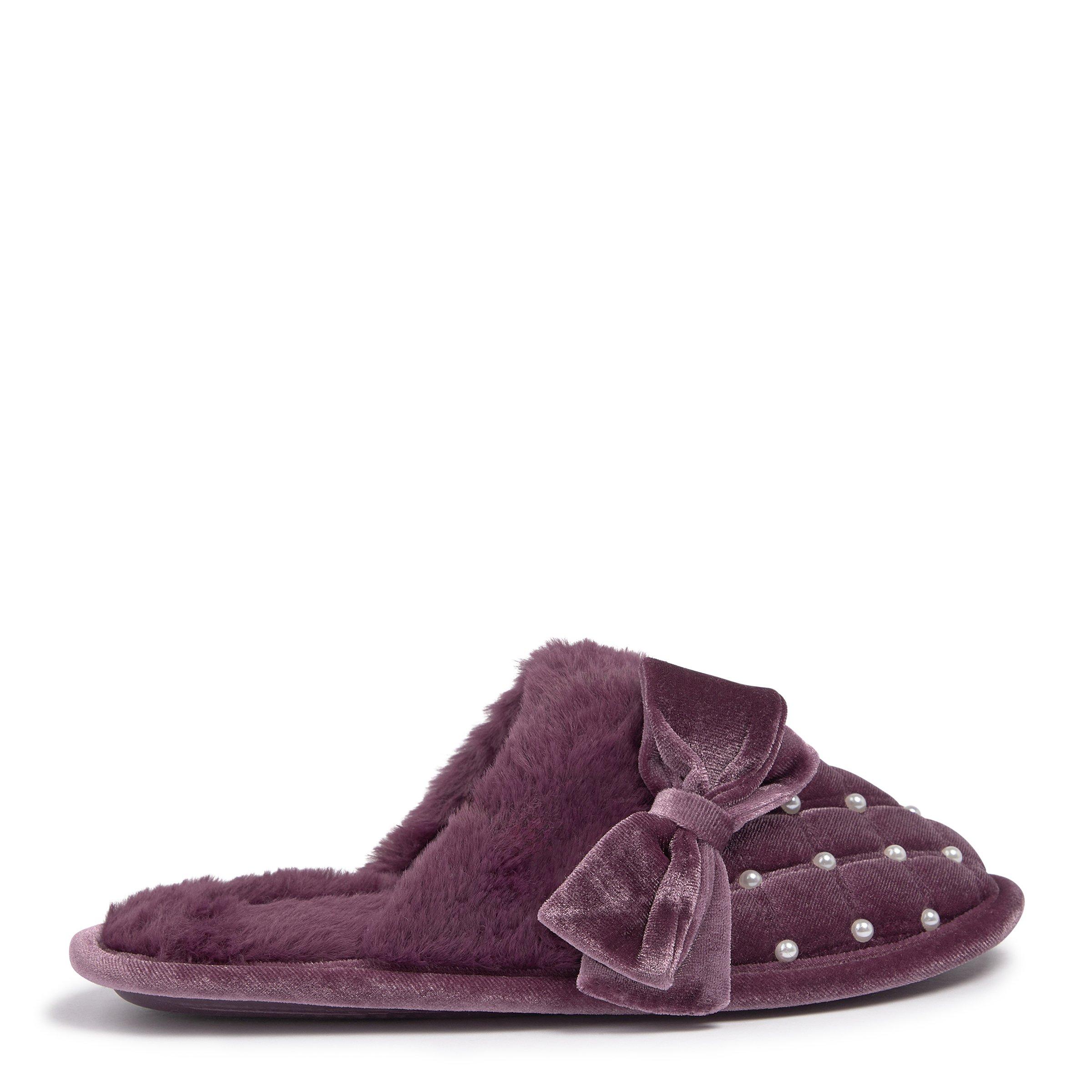 Plum Purple Pearl Detail Slippers (3201630) | Truworths