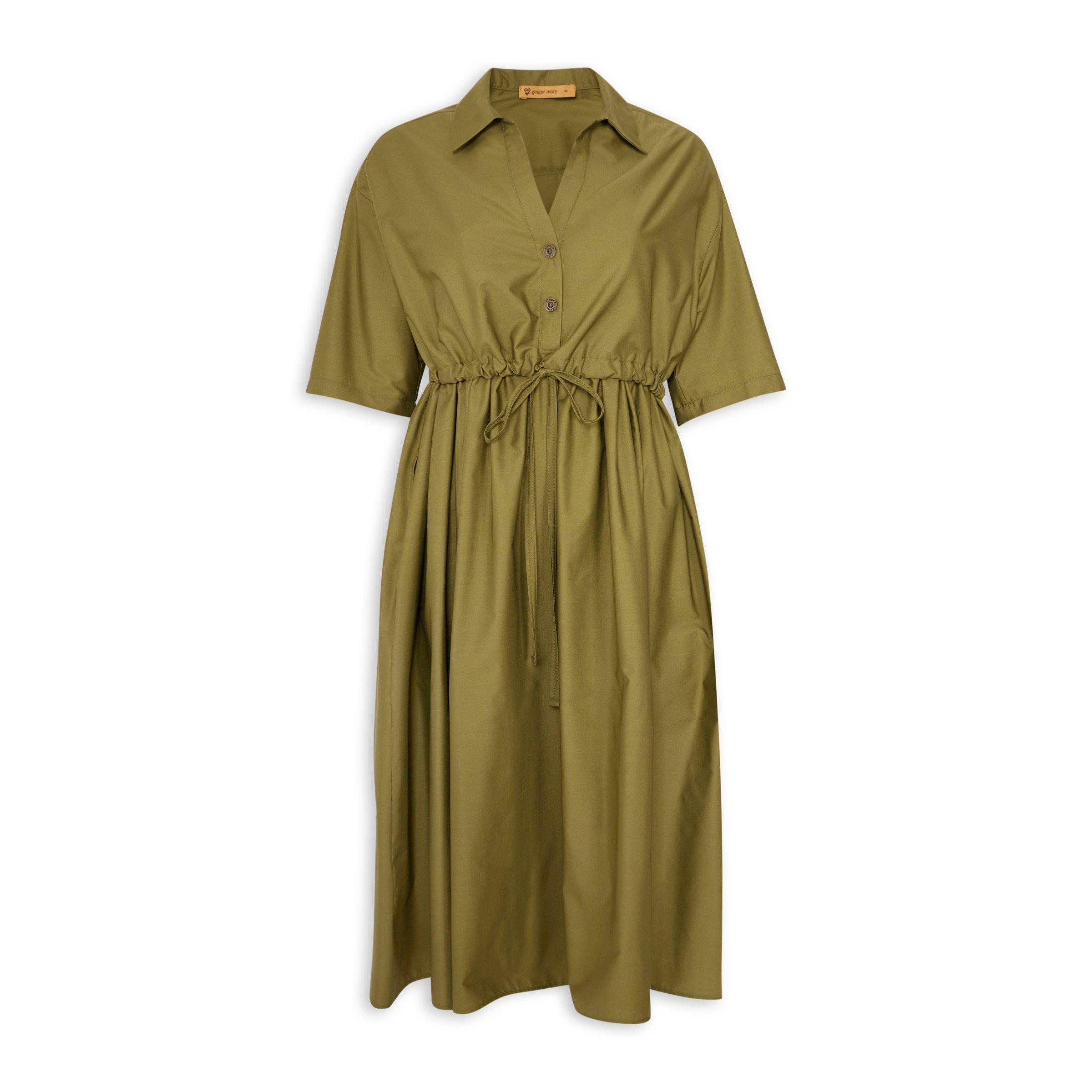 Khaki Green Shirtdress (3201671) | Ginger Mary