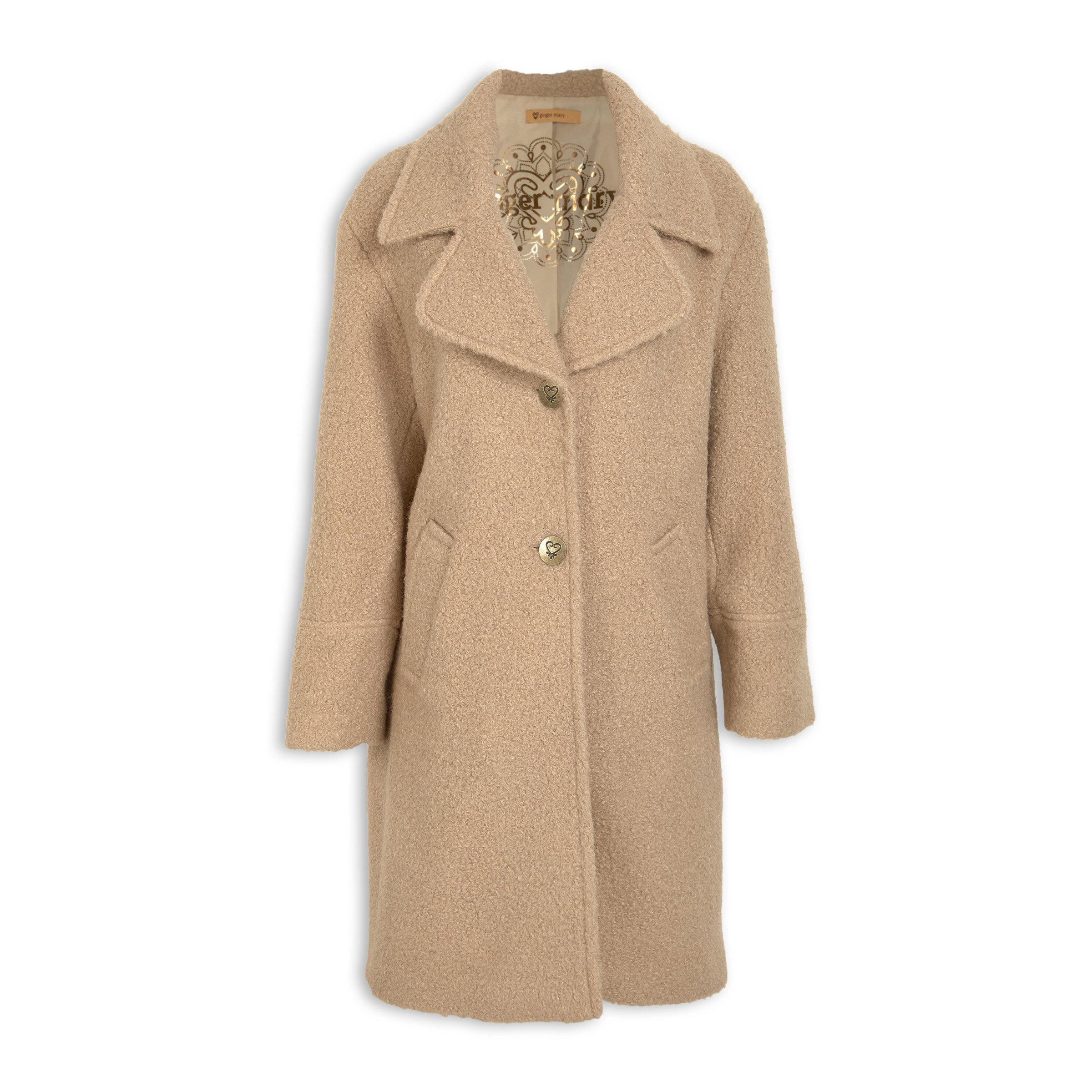 Beige Coat with Besom Pockets (3201781) | Ginger Mary