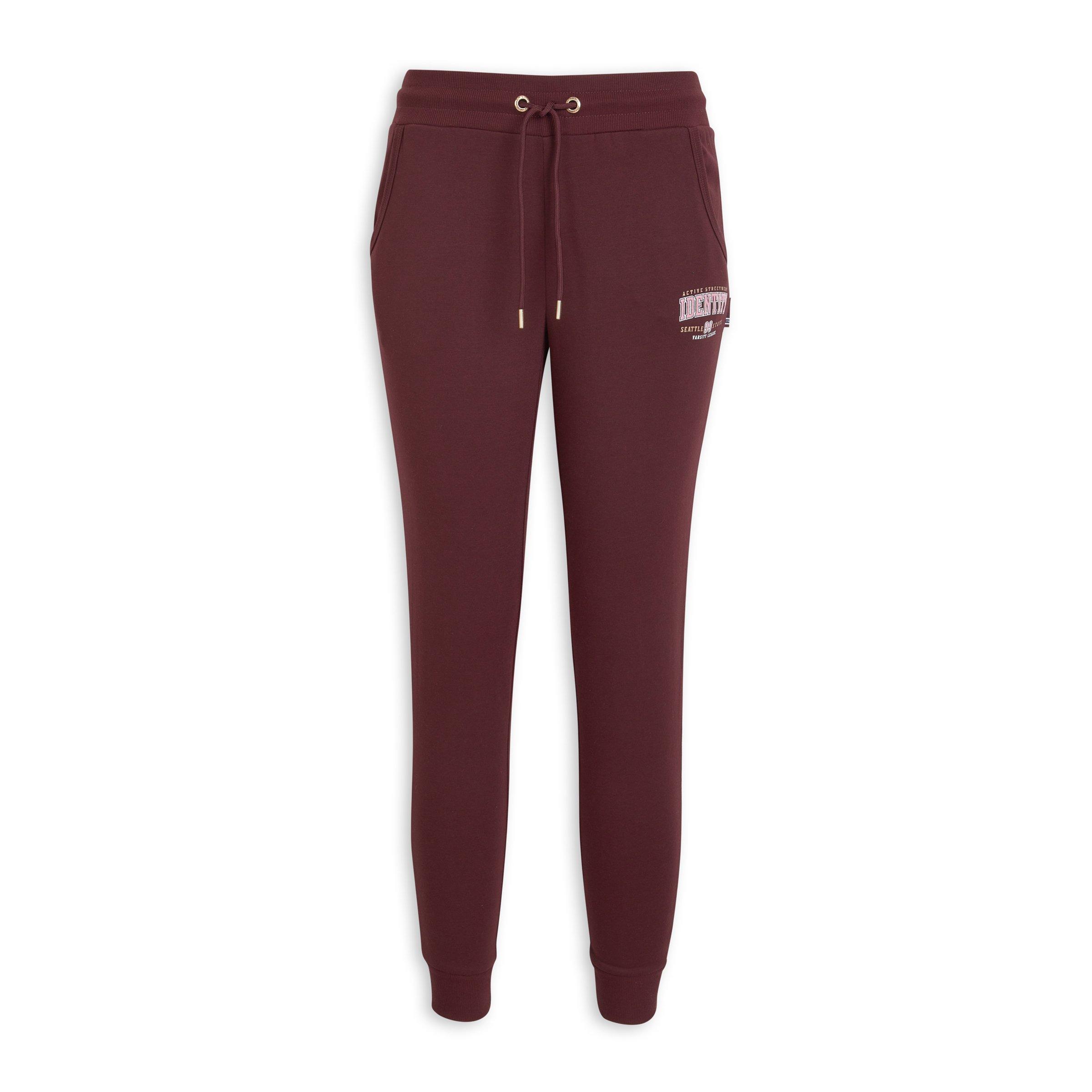 Burgundy Jogger Pants (3201813) | Identity