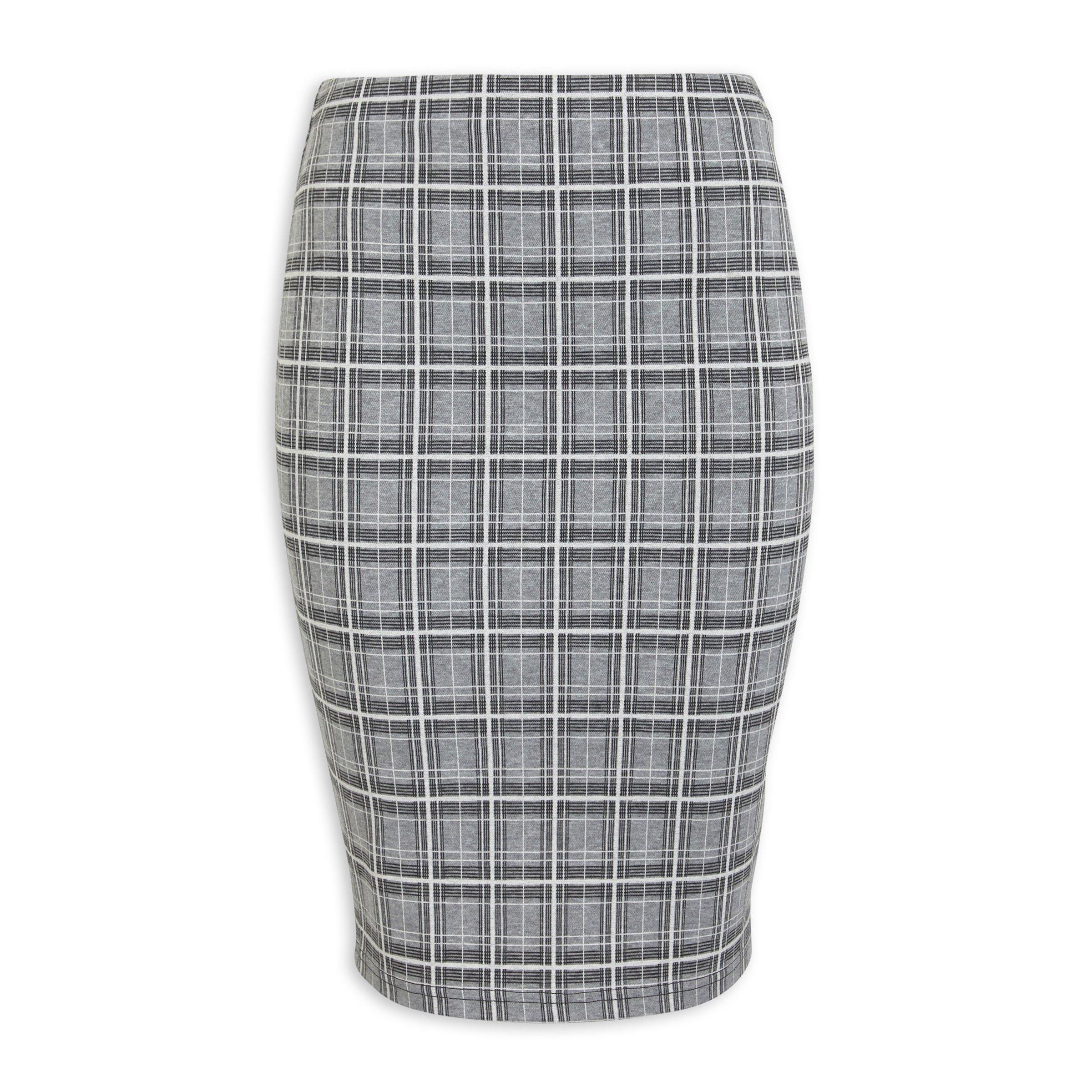 Grey Check Bodycon Skirt (3201929) | Inwear
