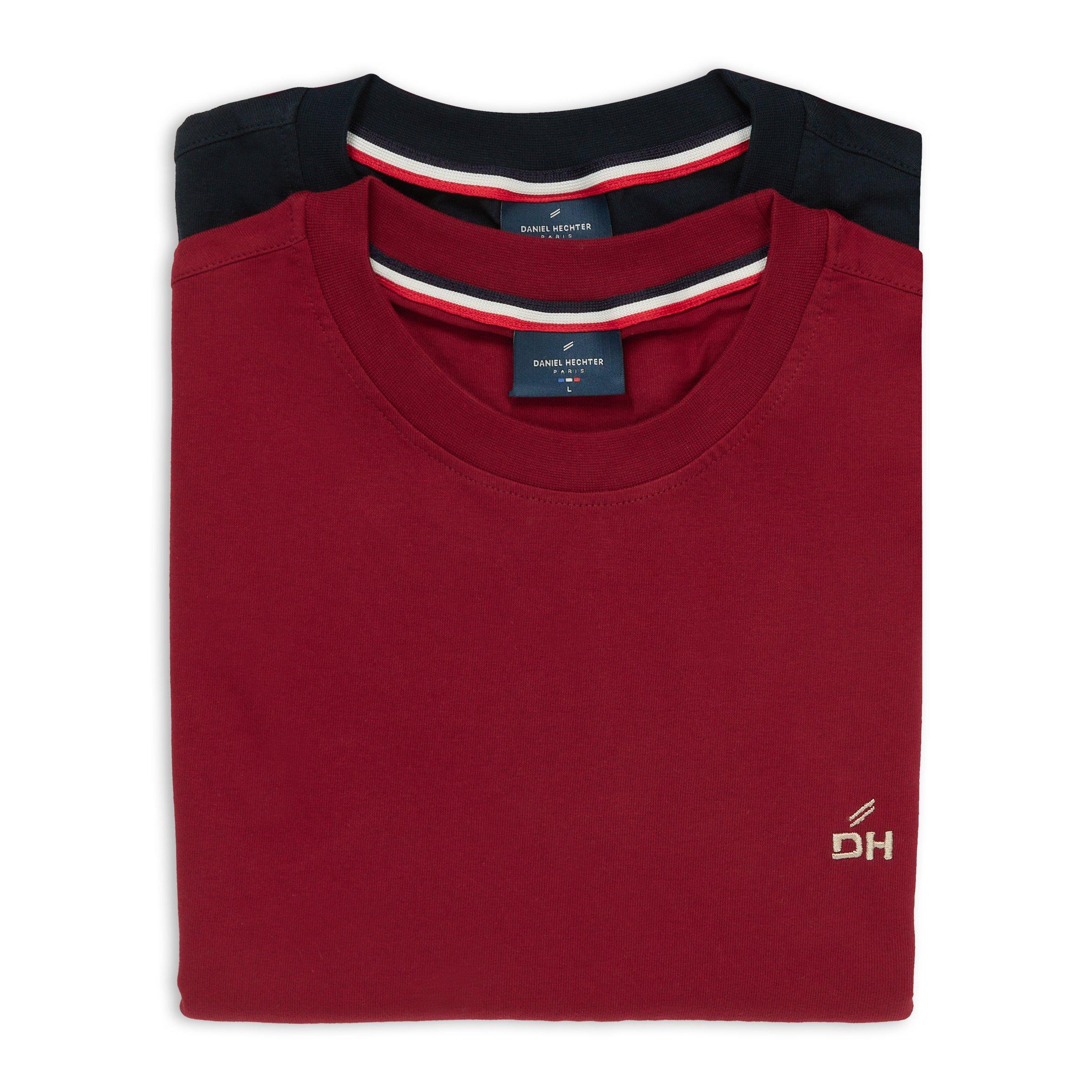 2-pack Navy and Burgundy T-shirts (3202118) | Daniel Hechter