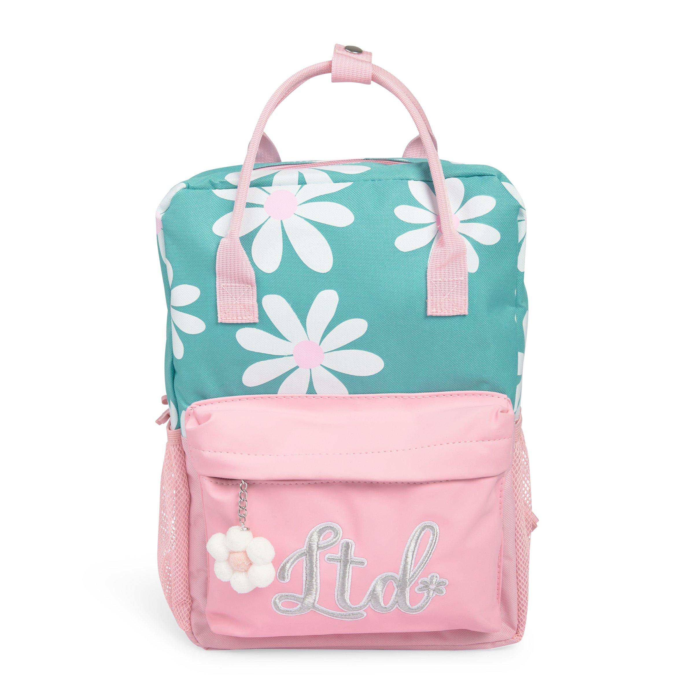 Girls Pink Daisy Print Backpack (3202119) | LTD Kids
