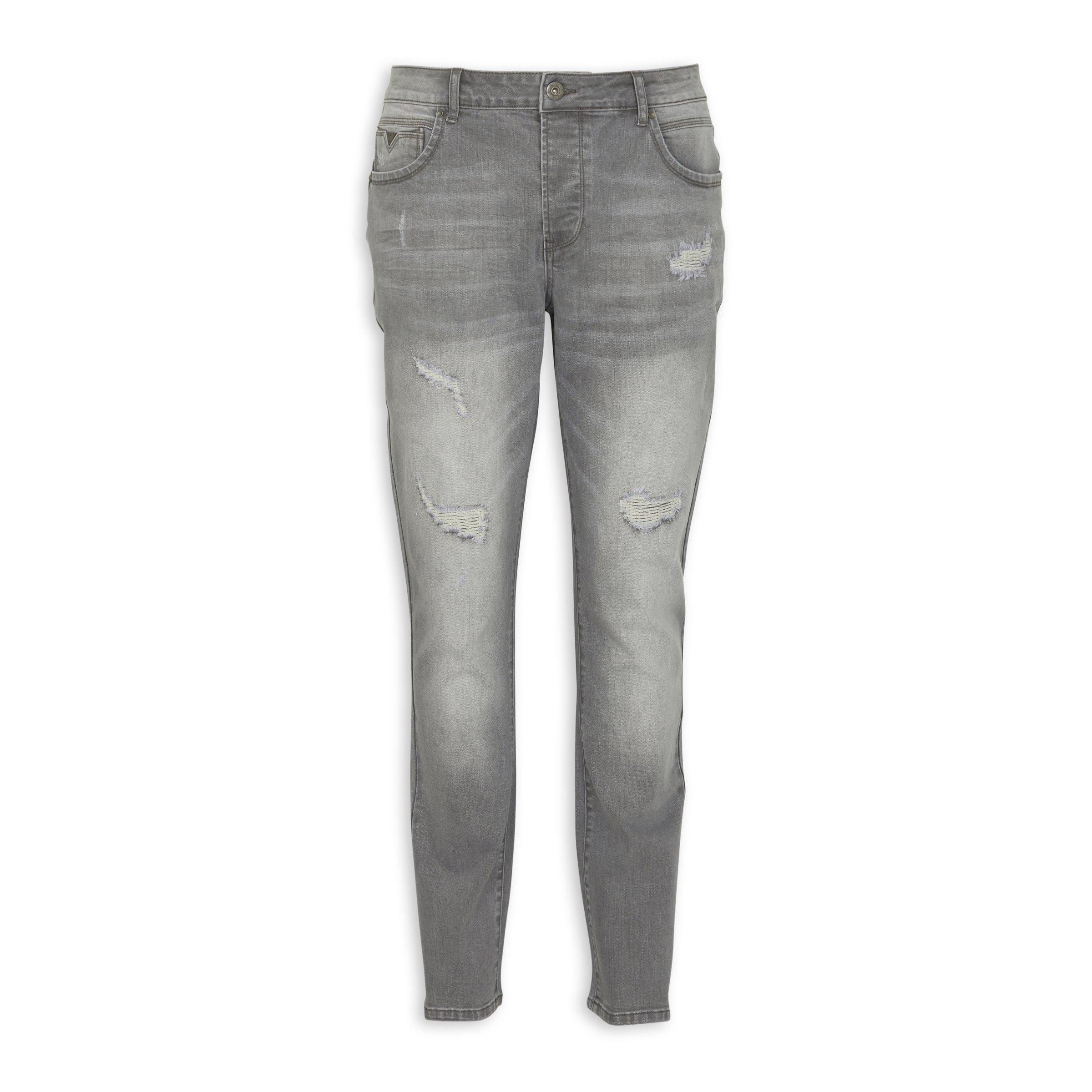 Grey Slim Leg Jeans (3202164) | UZZI