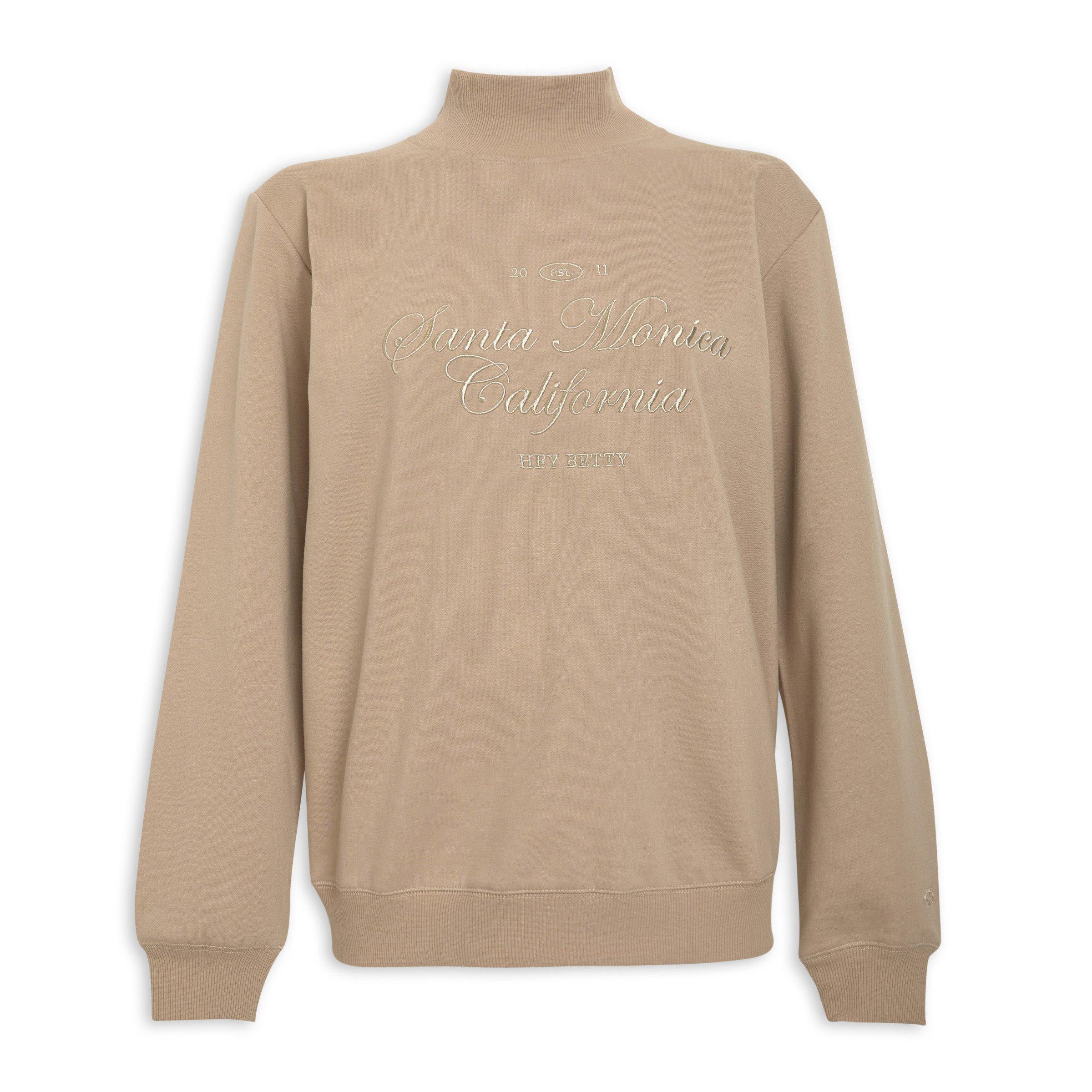 Beige Embroidered Sweatshirt (3202337) | Hey Betty