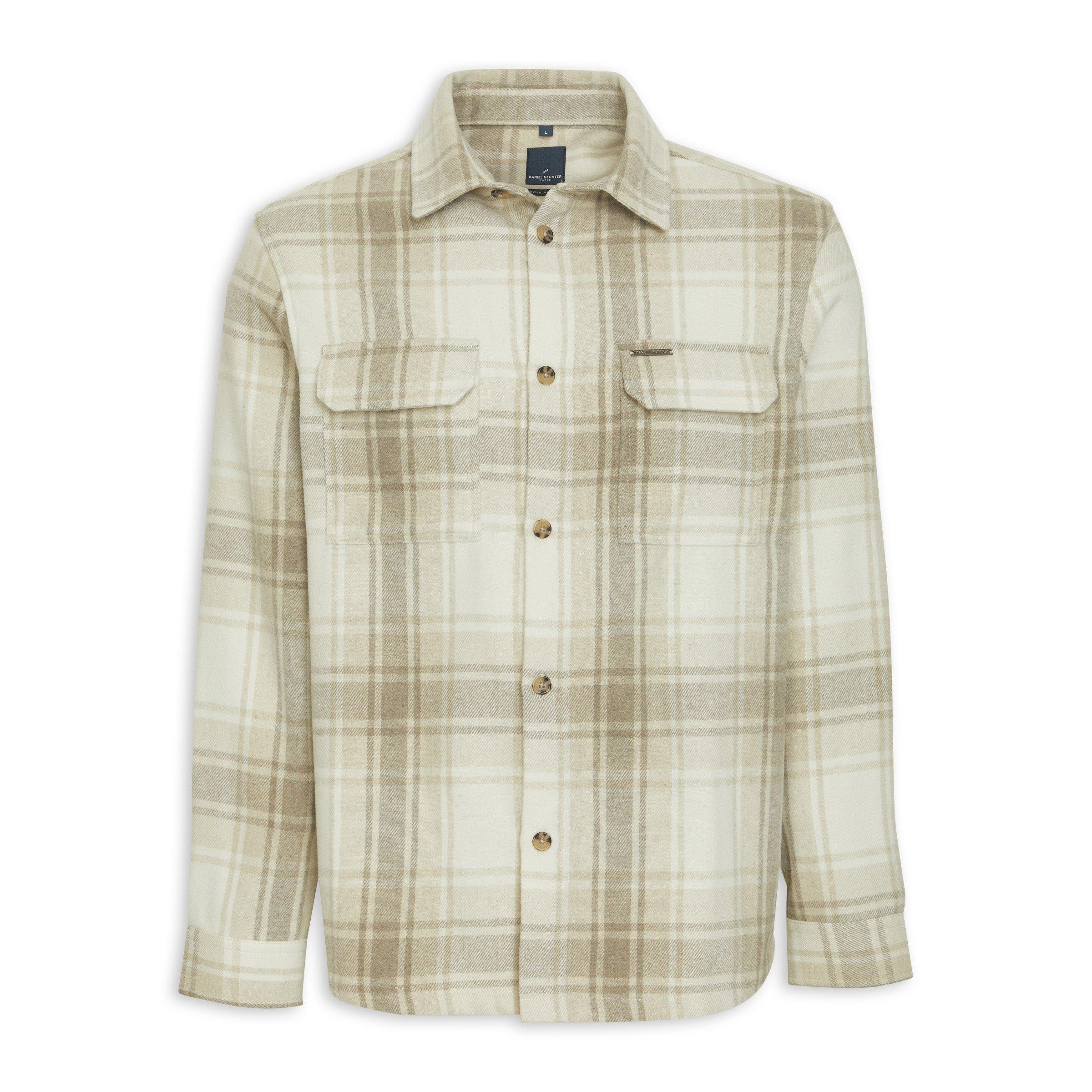 Beige Check Shacket (3202373) | Daniel Hechter