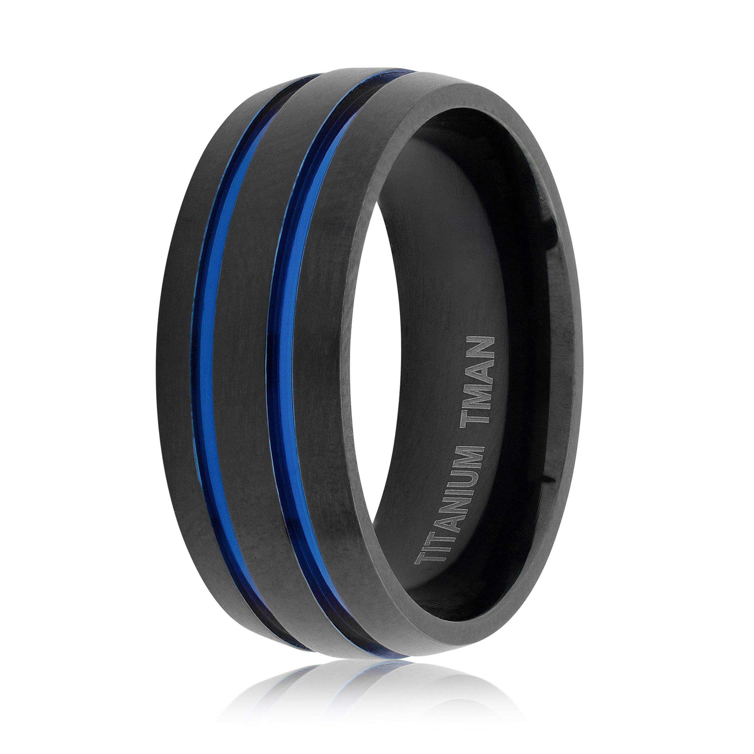 Double Ribbon Titanium Ring (3202538) | Titanium