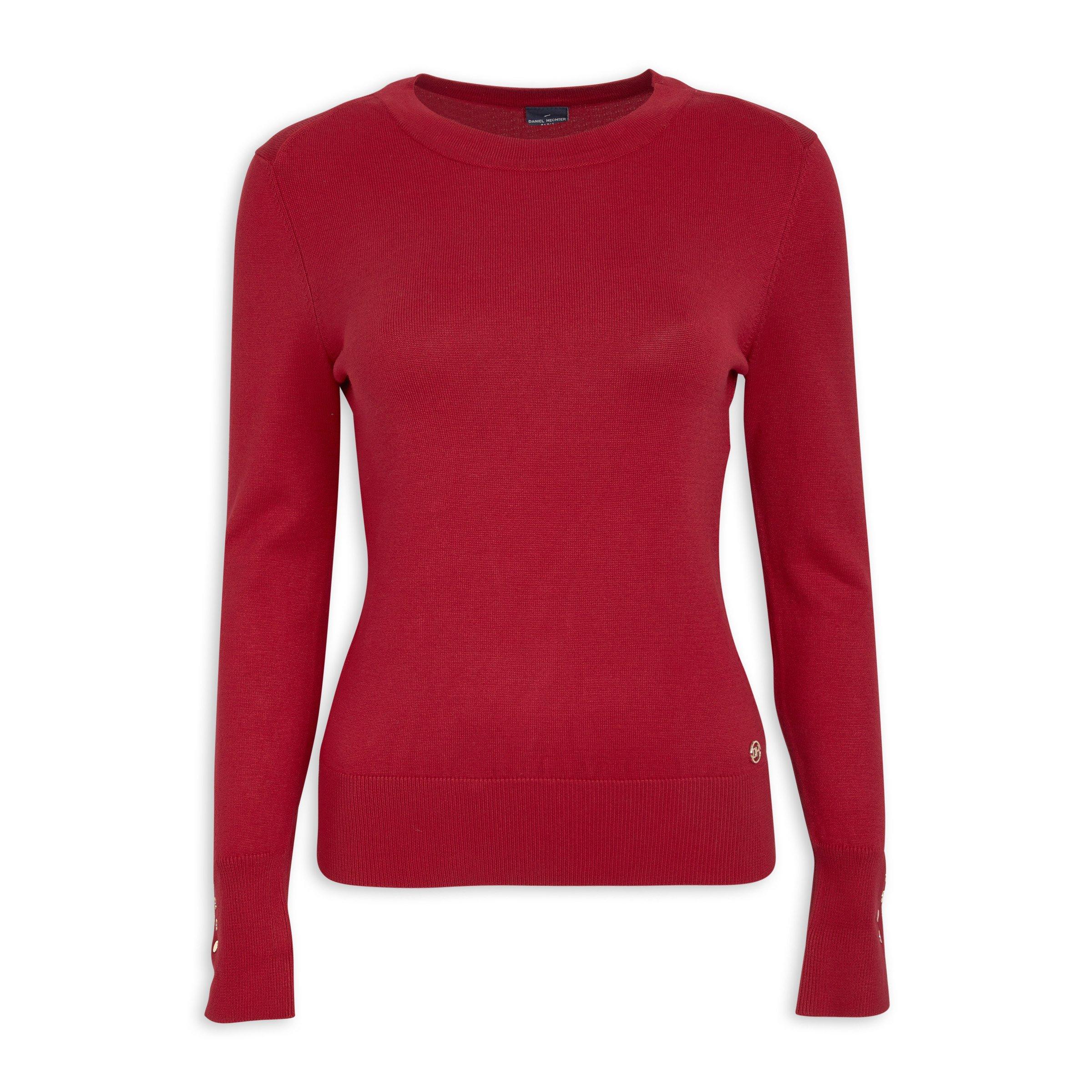 Red Knit Top with Stud Detail (3202594) | Daniel Hechter