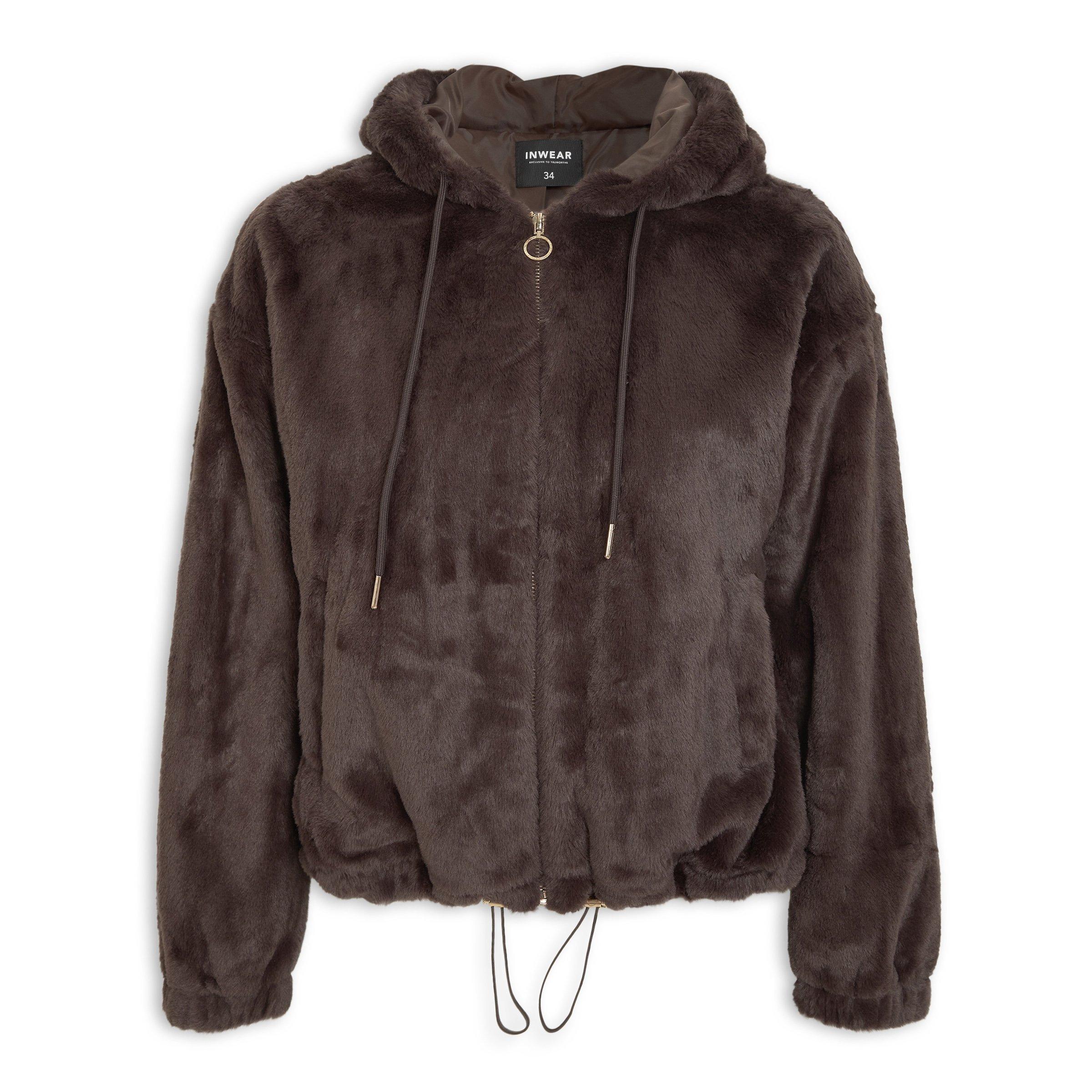 Brown Fluffy Bomber Jacket (3202708) | Inwear