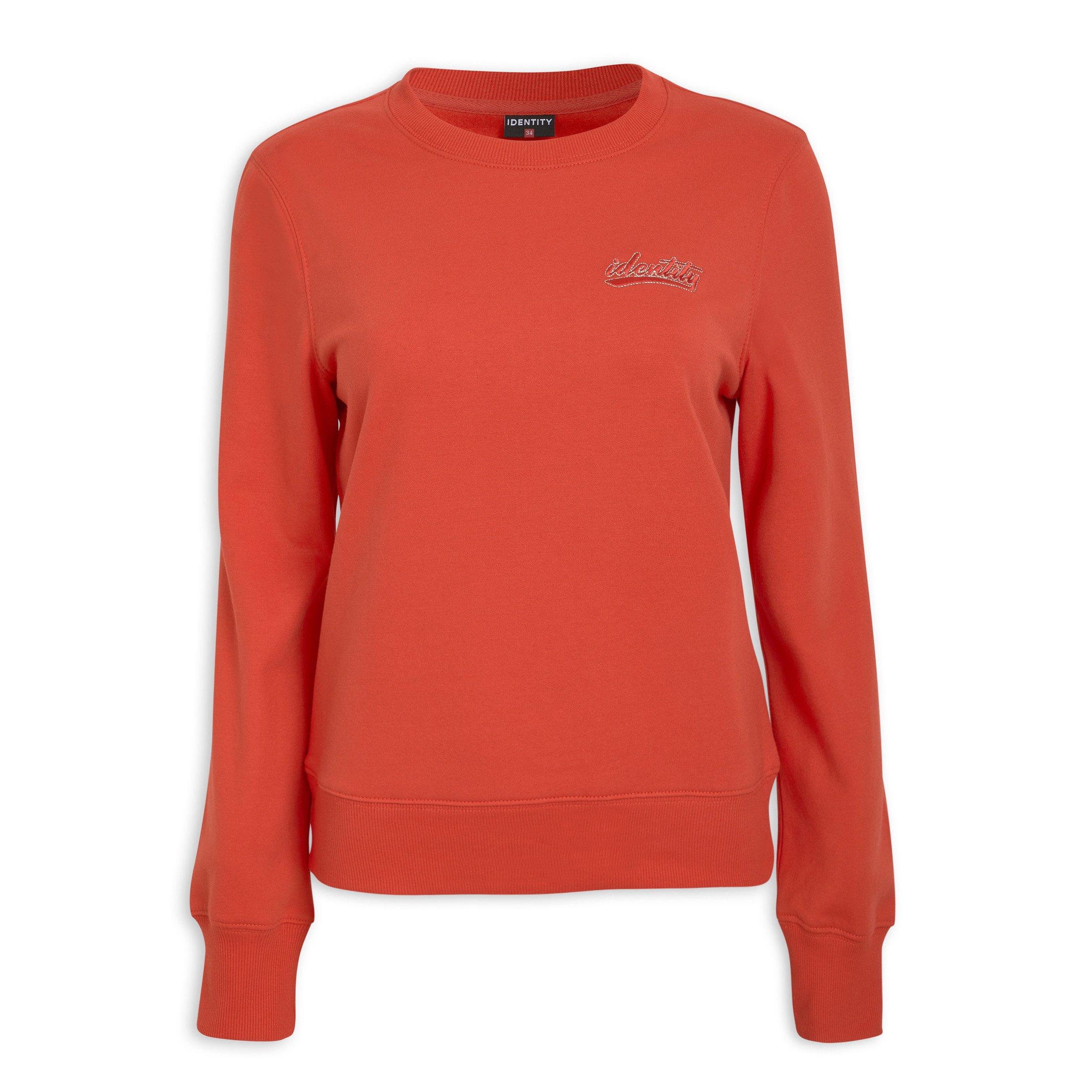 Orange Embroidered Sweatshirt (3202787) | Identity