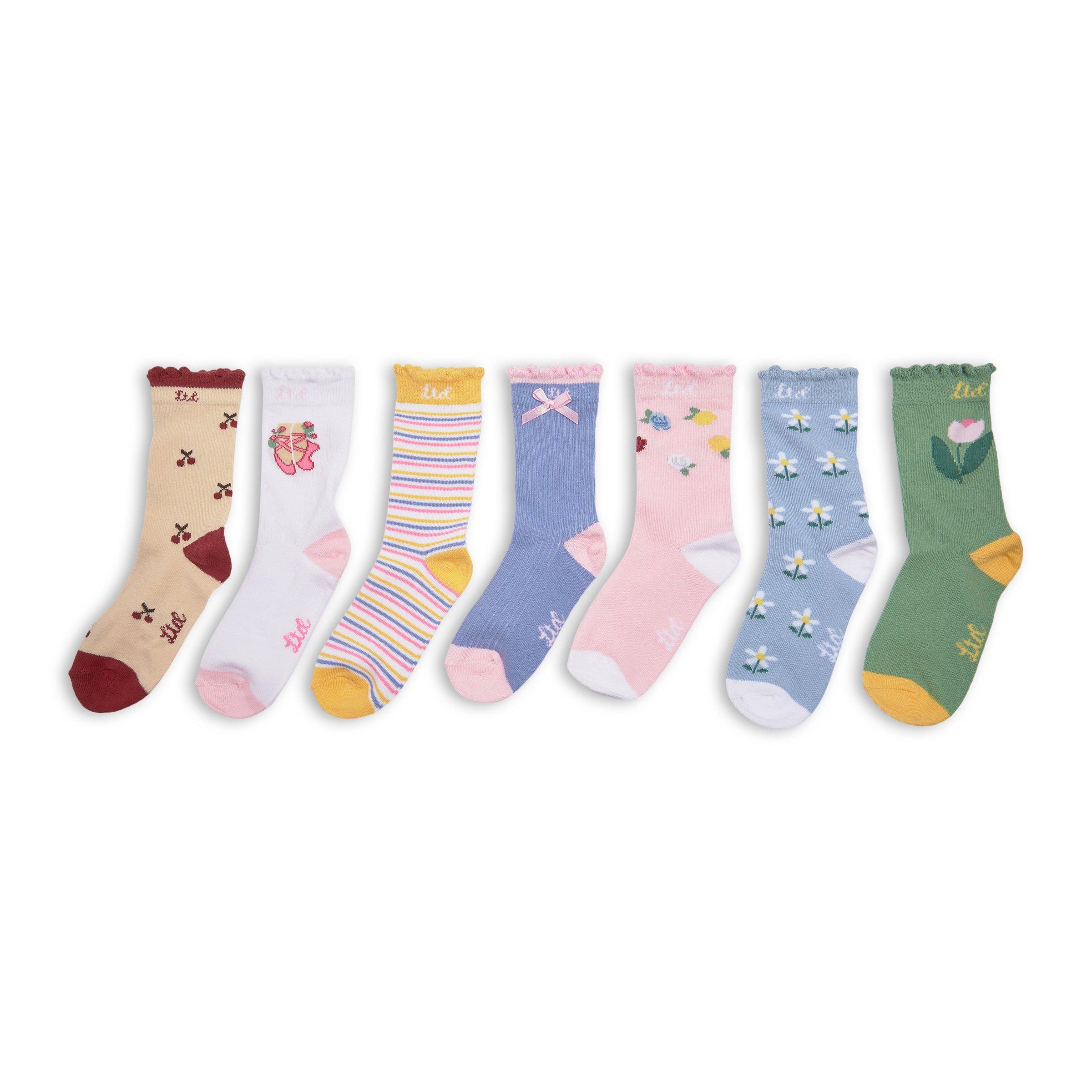Kid Girls 7-pack Socks (3202911) | LTD Kids
