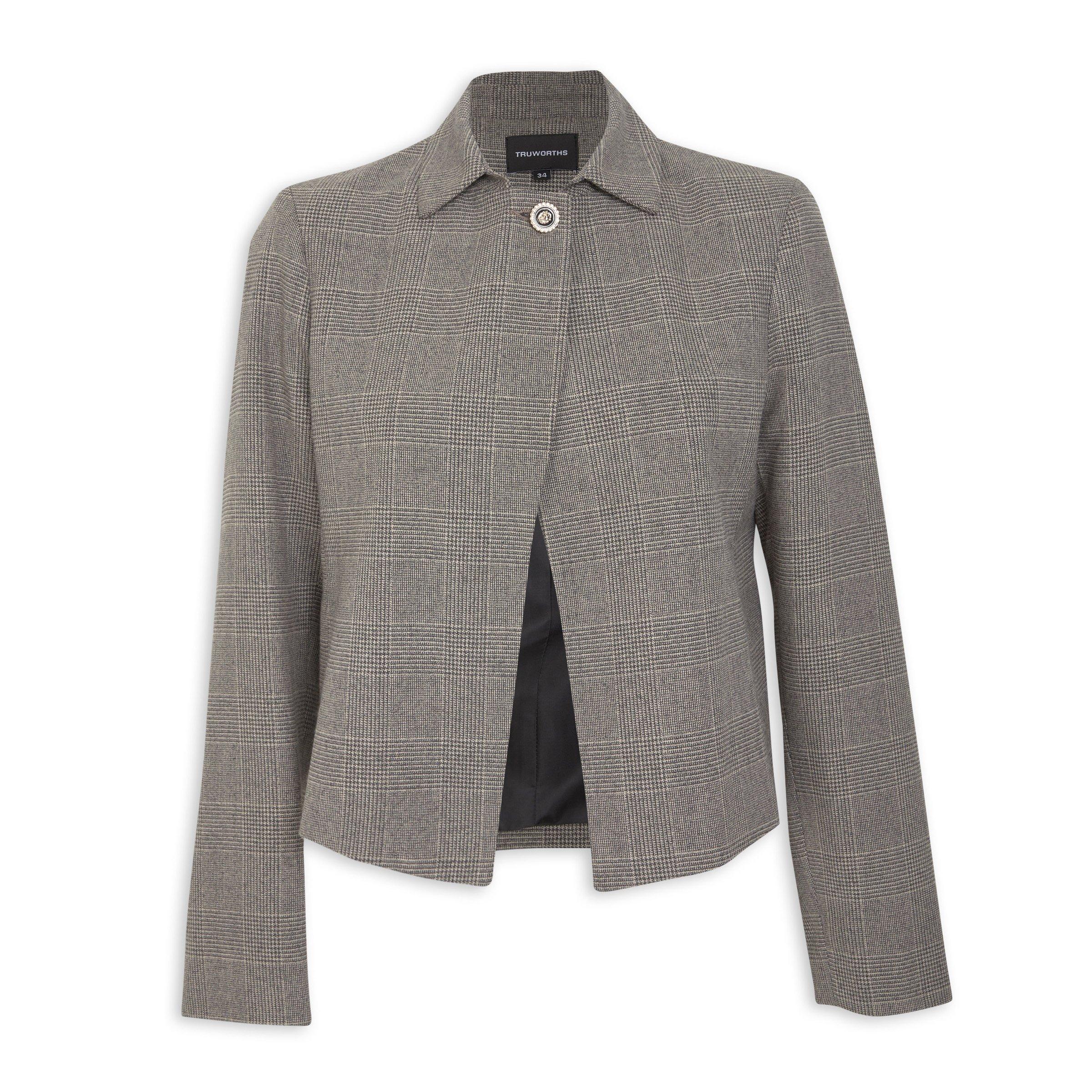 Grey Check Jacket (3202980) | Truworths
