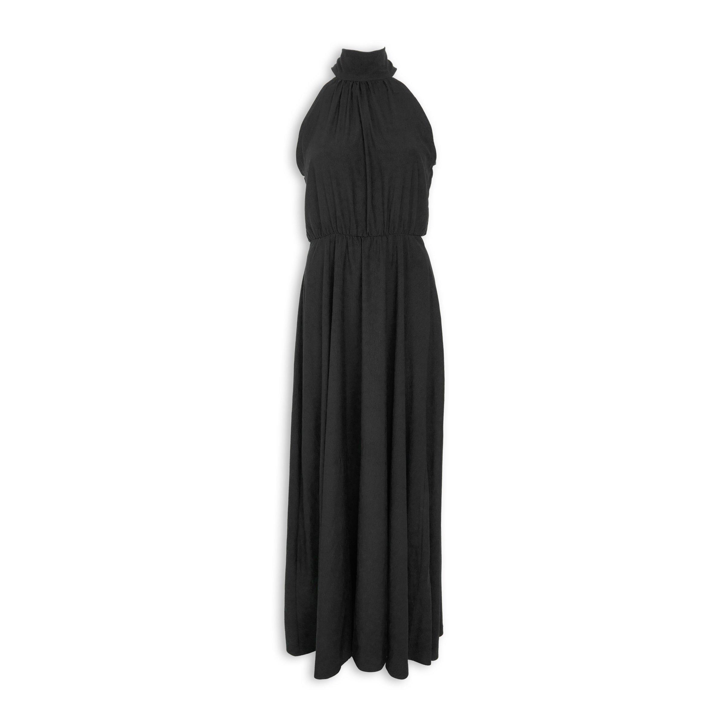Black Highneck Flowy Maxi Dress (3203053) | Notable
