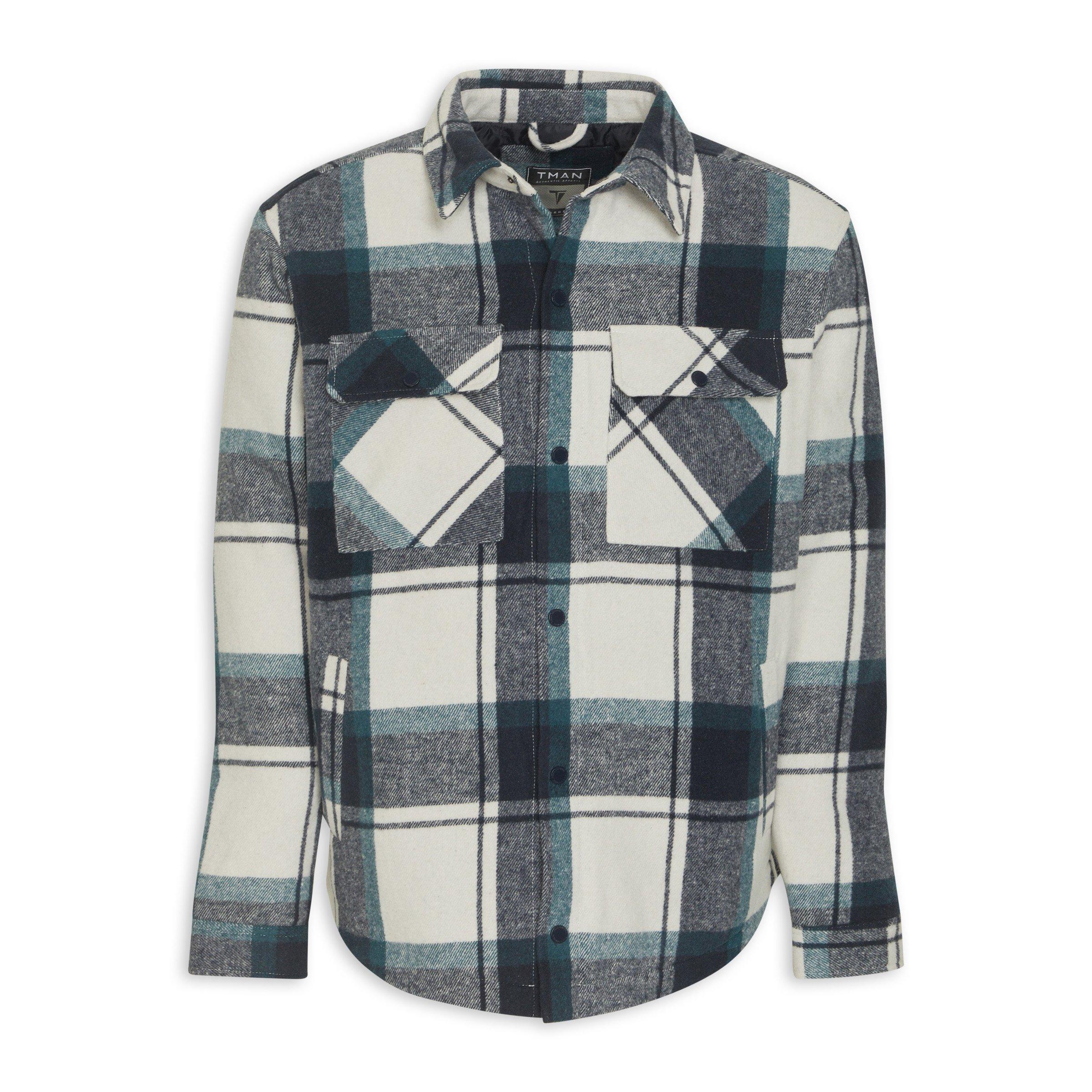 Blue Check Shacket (3203056) | Truworths Man