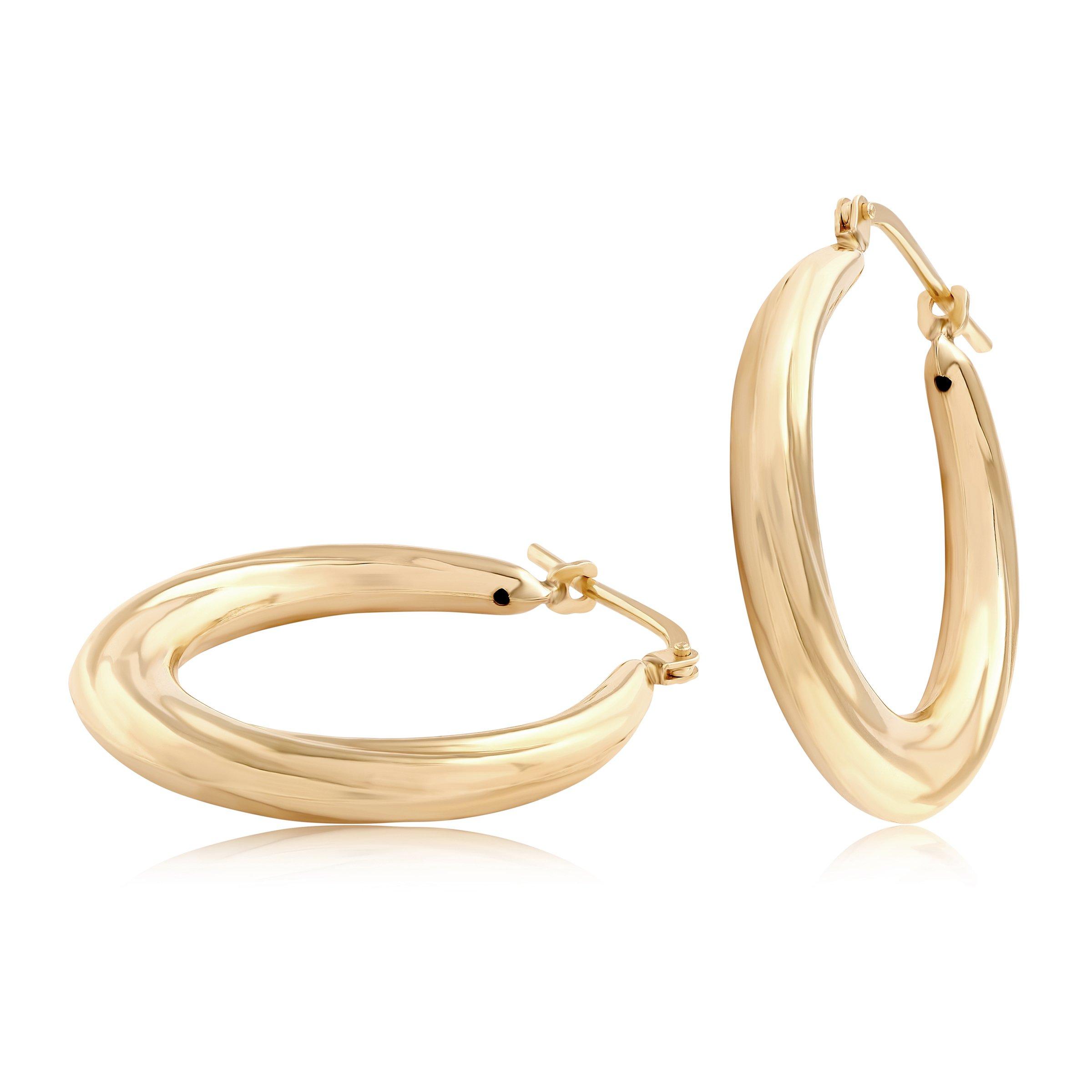 Bonded Gold Twisted Creole Hoops (3203072) | Bonded Gold