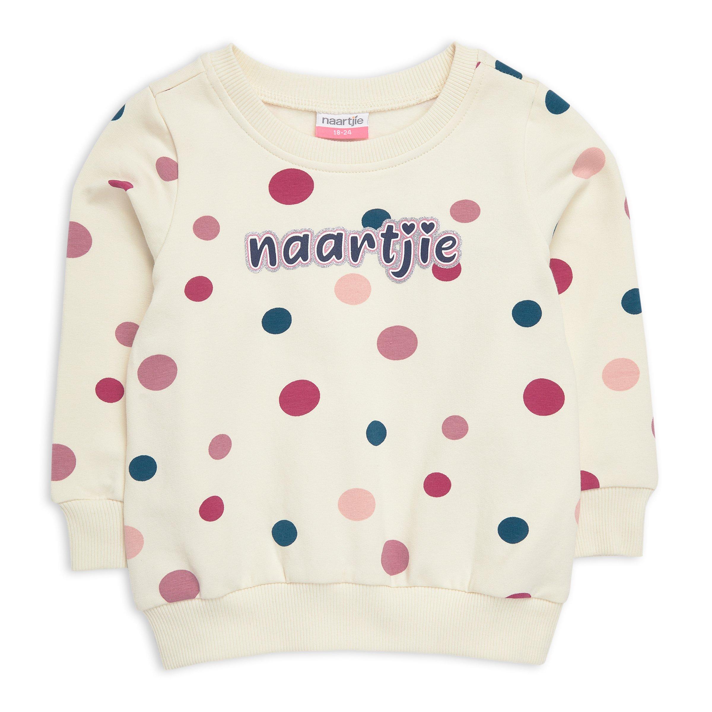 Baby Girls Off White Spot Sweat Top (3203119) | Naartjie