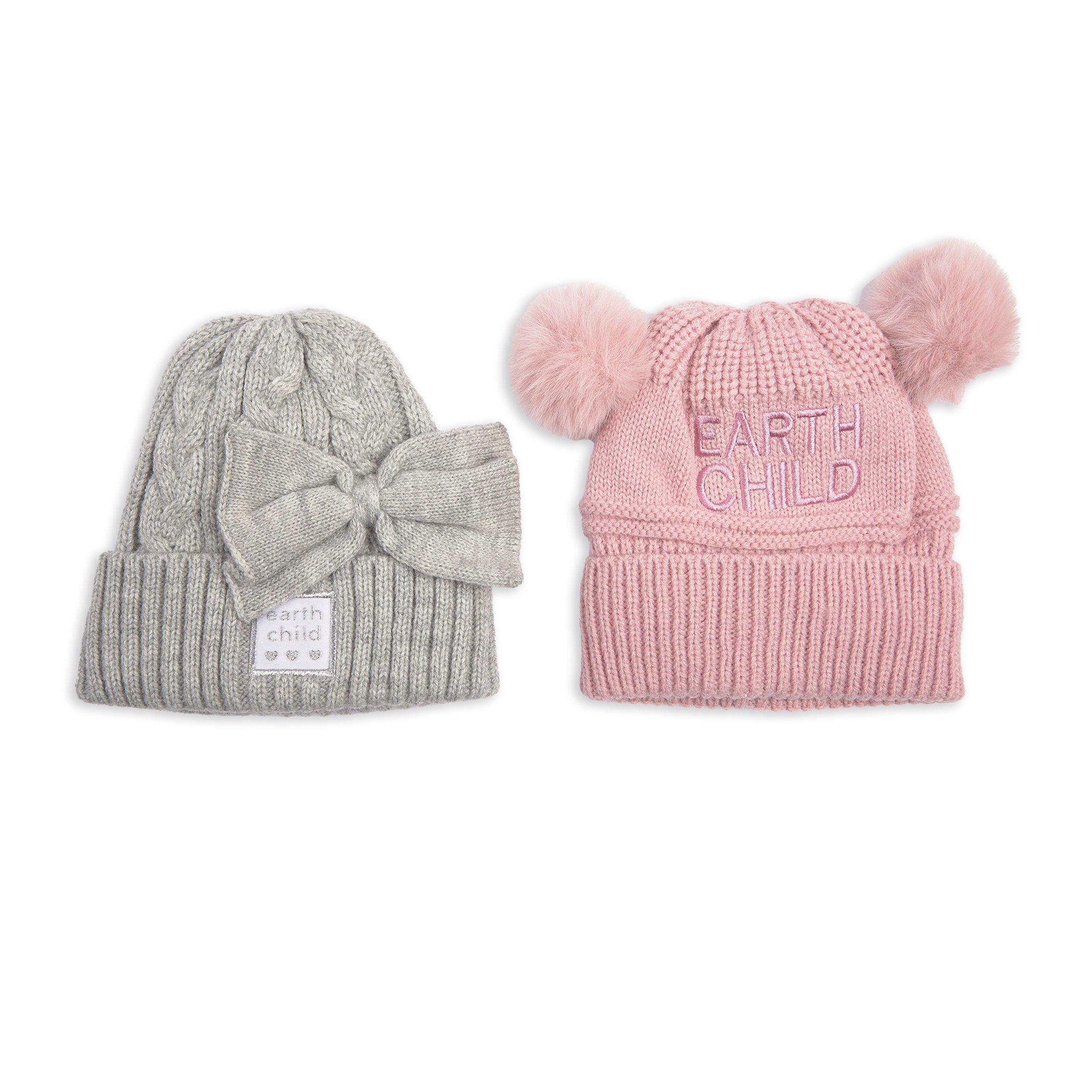 Baby Girls 2-pack Beanies (3203140) | Earthchild