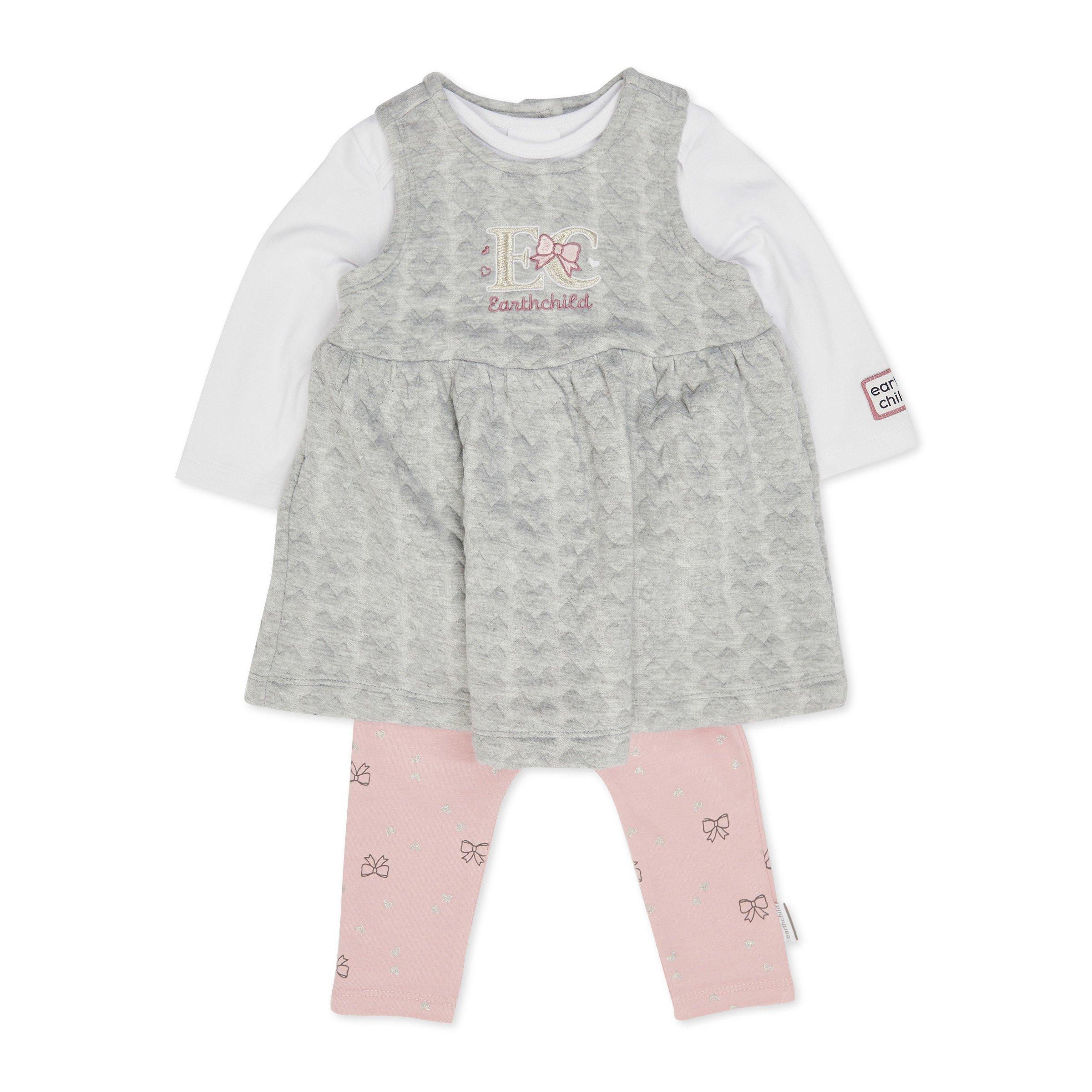 Baby Girls Grey Dress and Leggings Set (3203141) | Earthchild