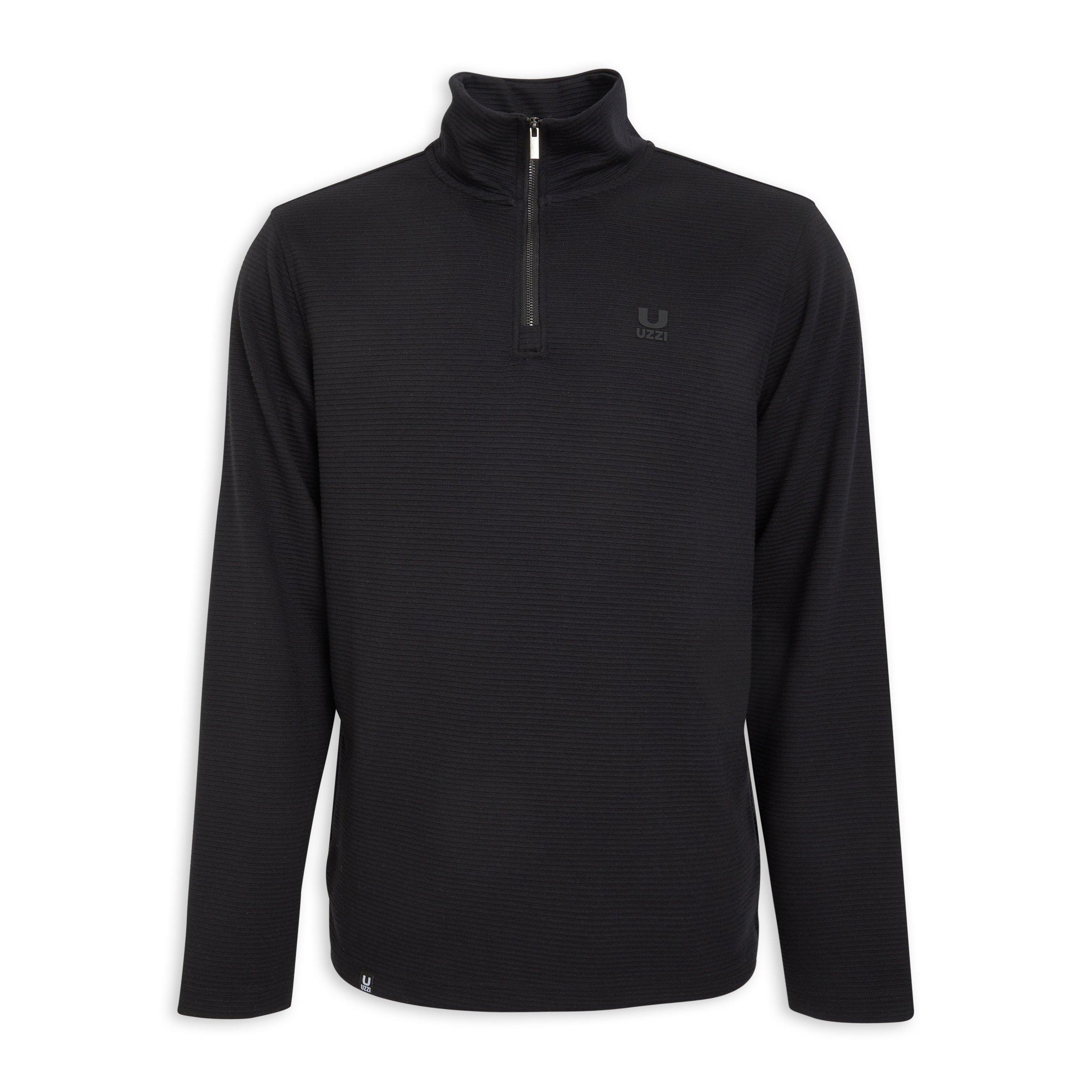 Black Funnel Neck Sweat Top (3203269) | UZZI