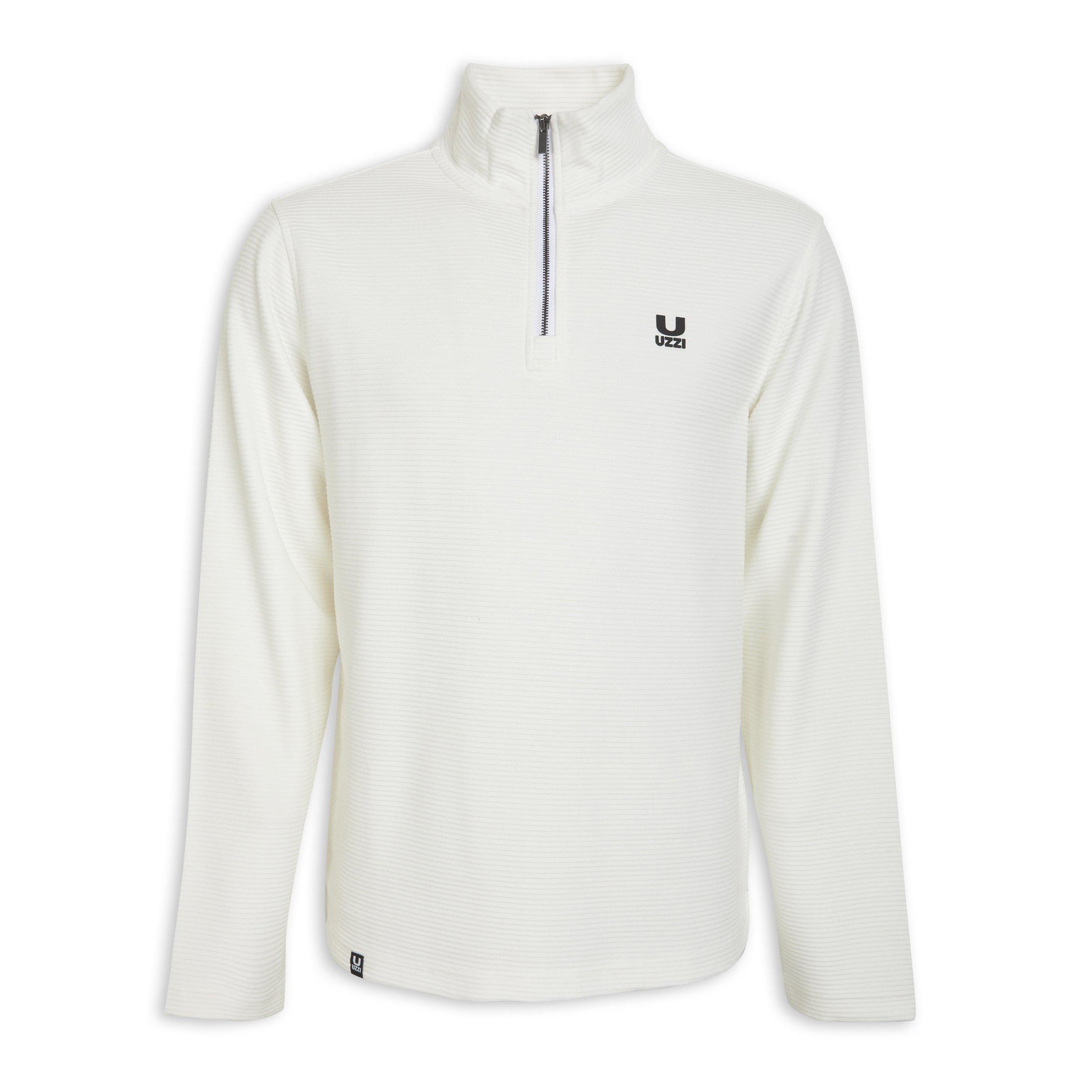 Off White Funnel Neck Sweat Top (3203270) | UZZI
