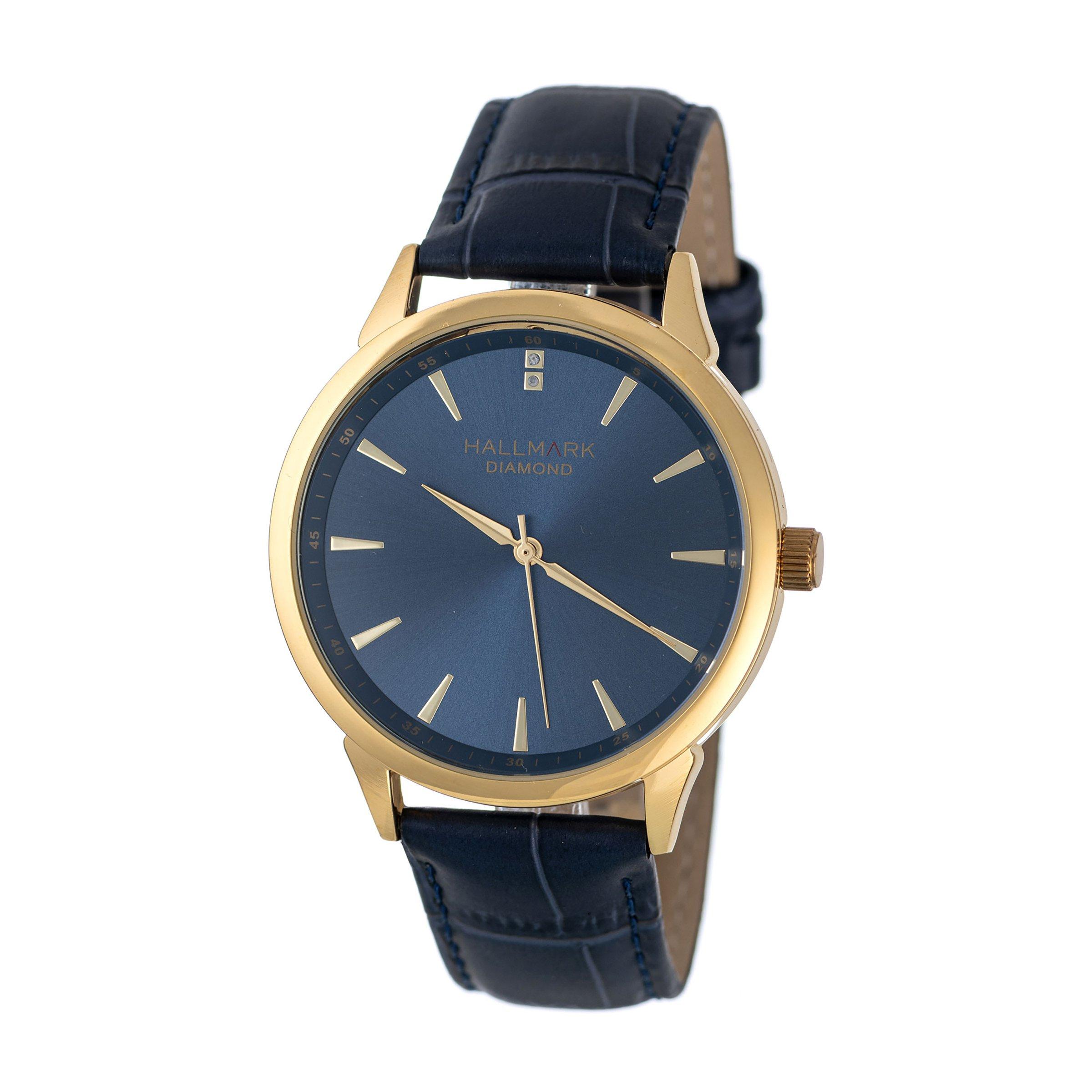Navy Leather Watch (3203331) | Hallmark