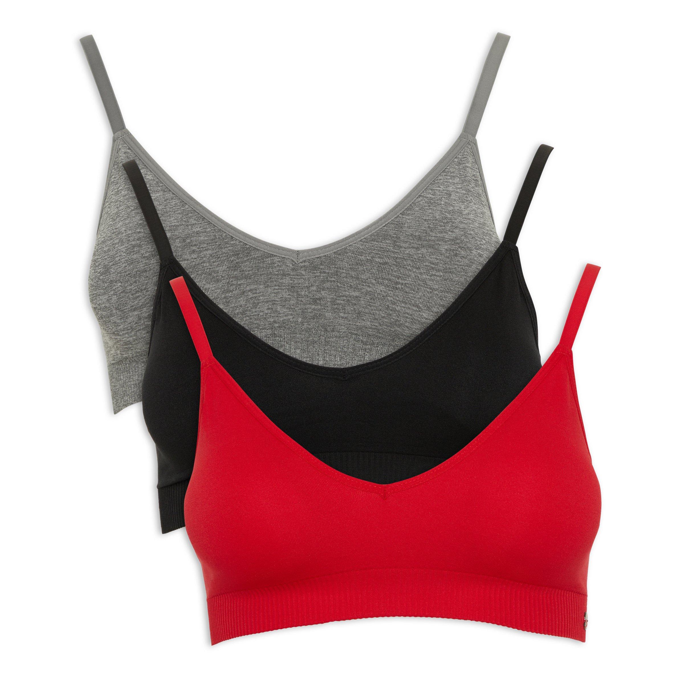 3-pack Crop Top Bras (3203367) | Skiny
