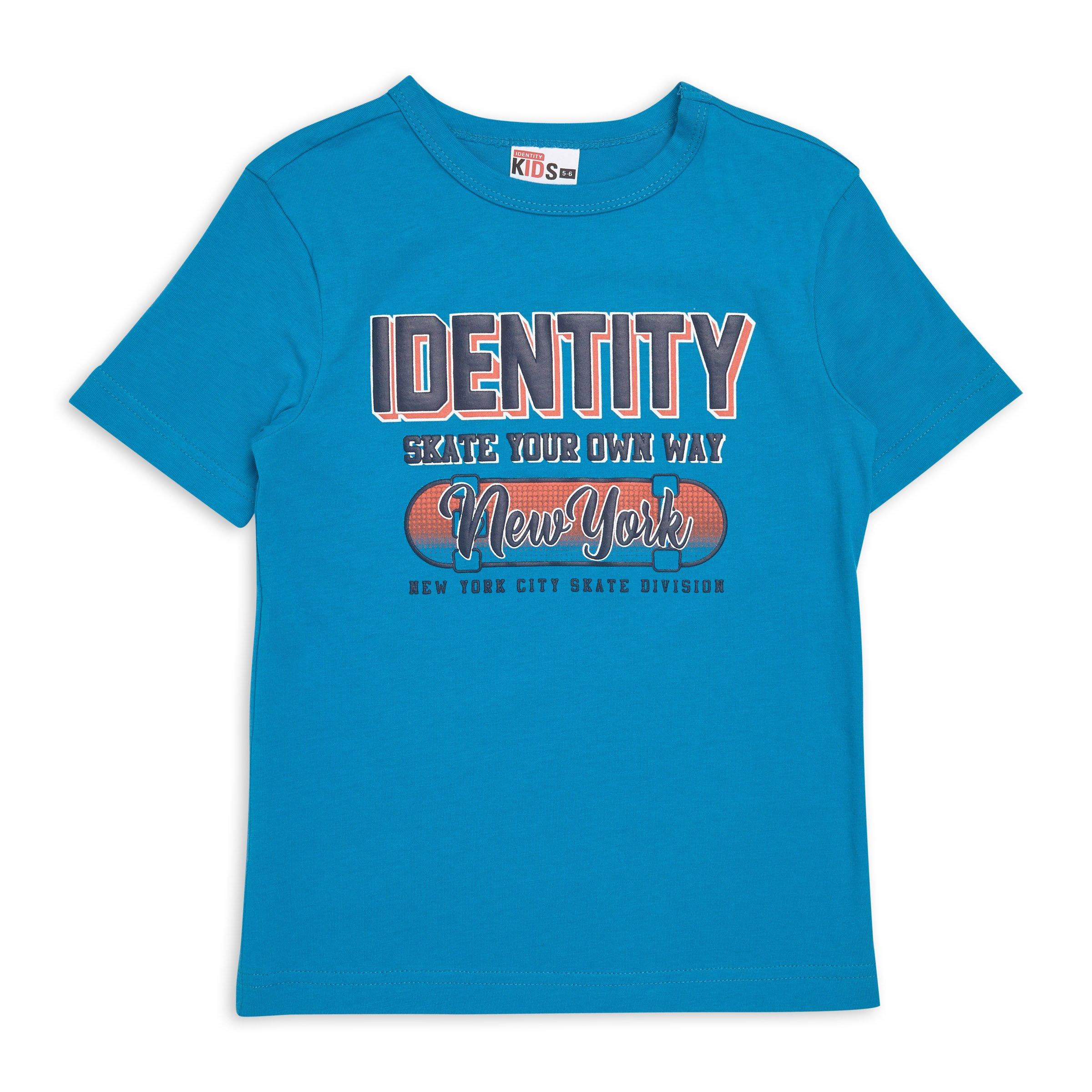 Kid Boys Blue Graphic T-shirt (3203851) | Identity