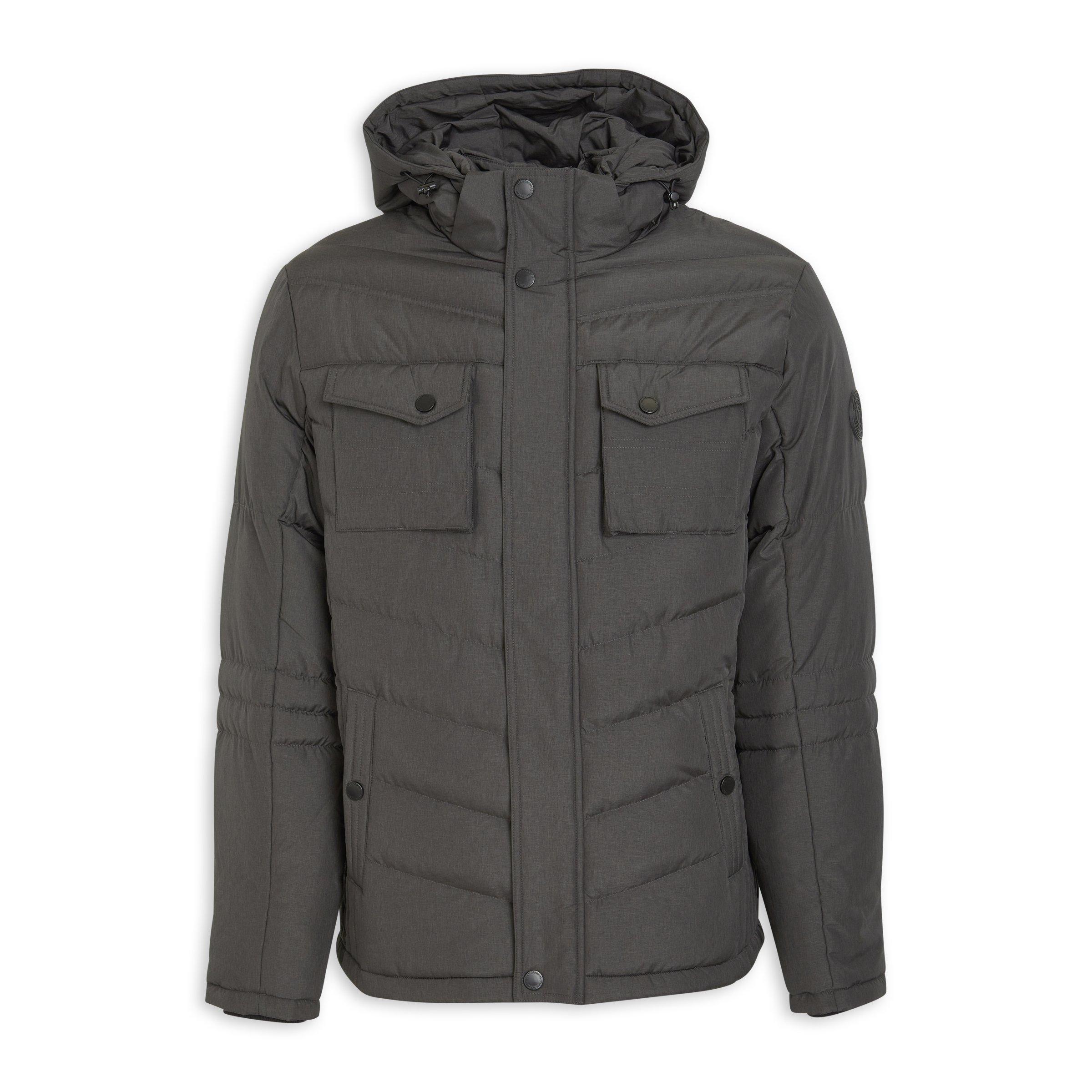 Charcoal Grey Puffer Jacket (3203895) | Truworths Man