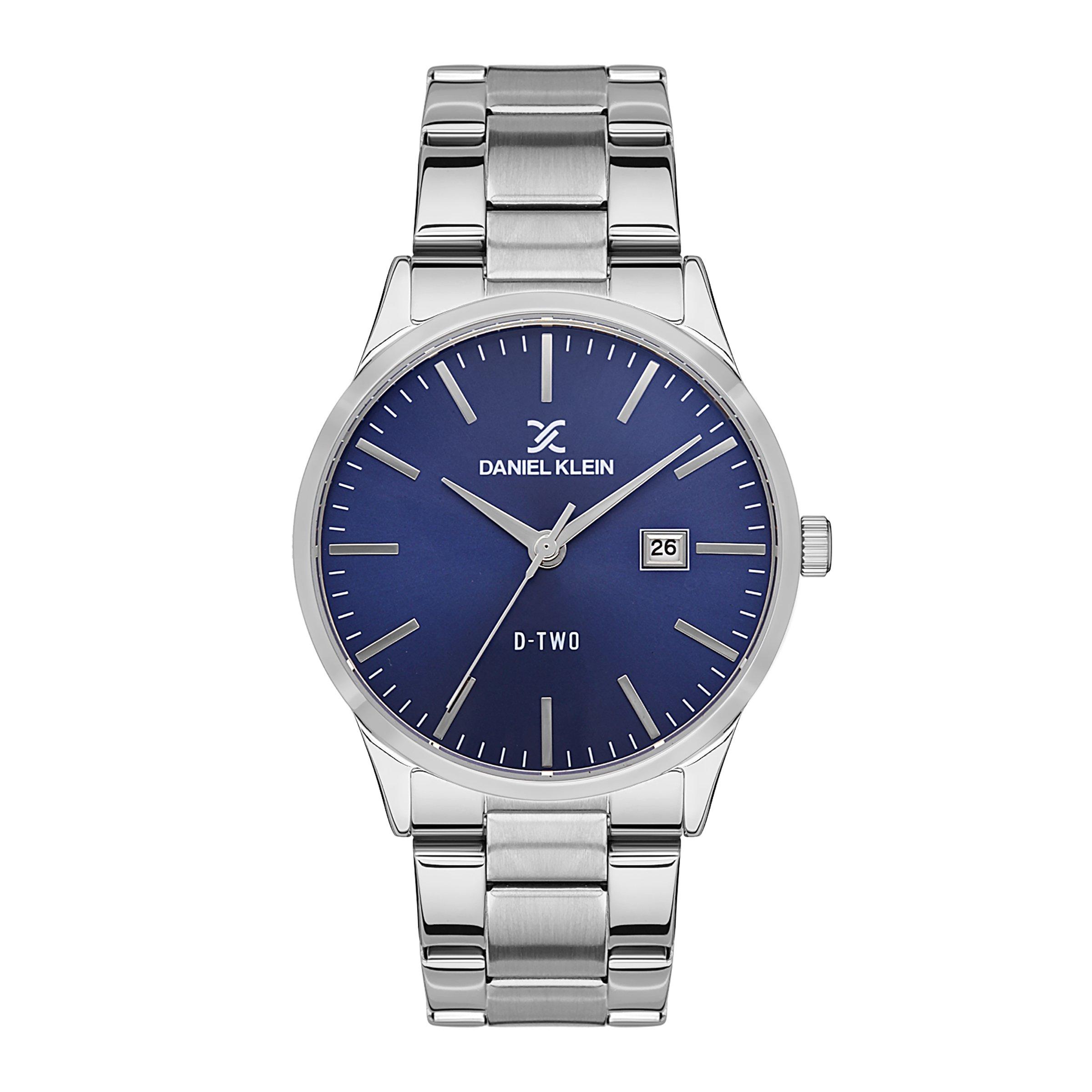 Silver Metal Blue Dial Watch (3203925) | Daniel Klein