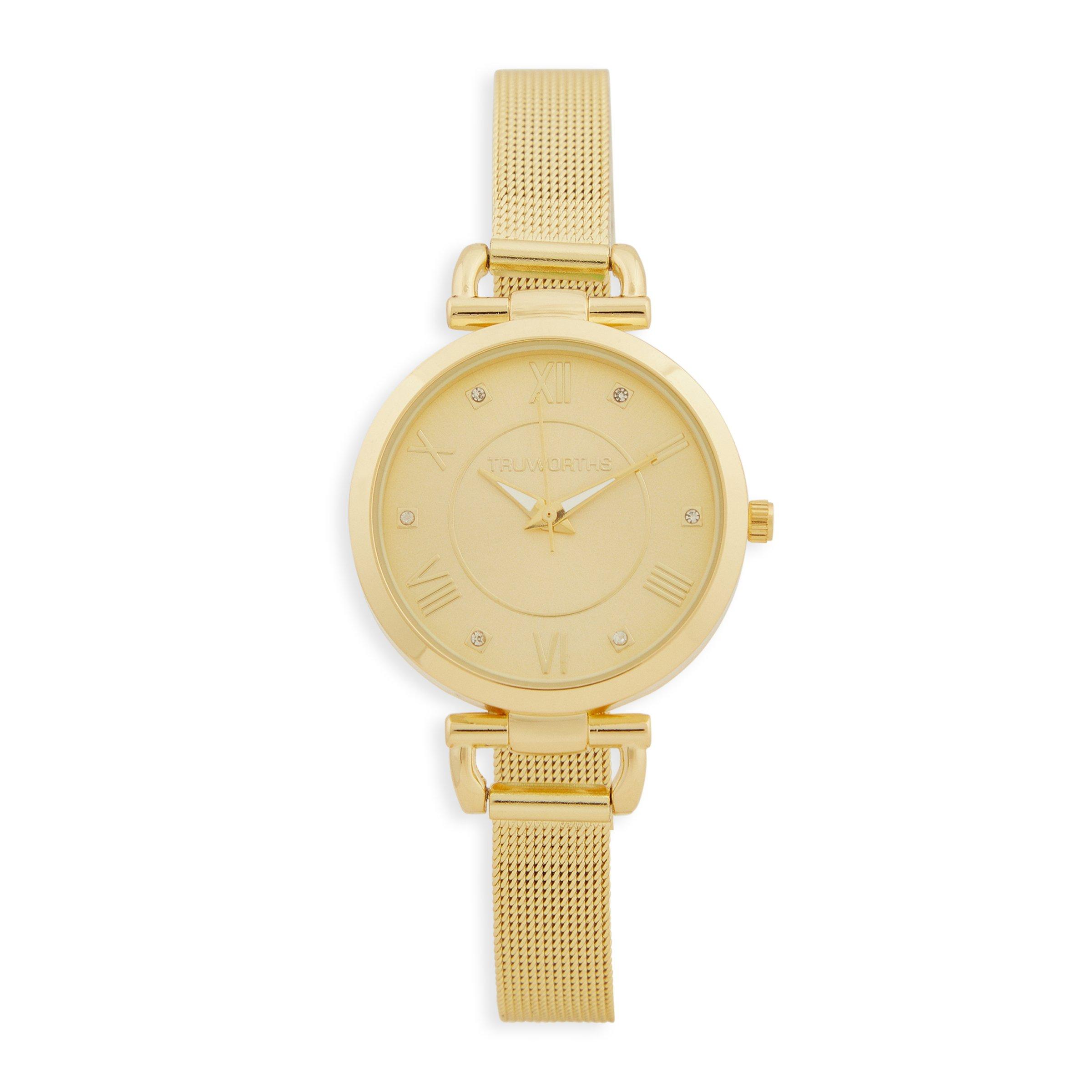 Yellow Gold Mesh Watch (3204032) | Truworths