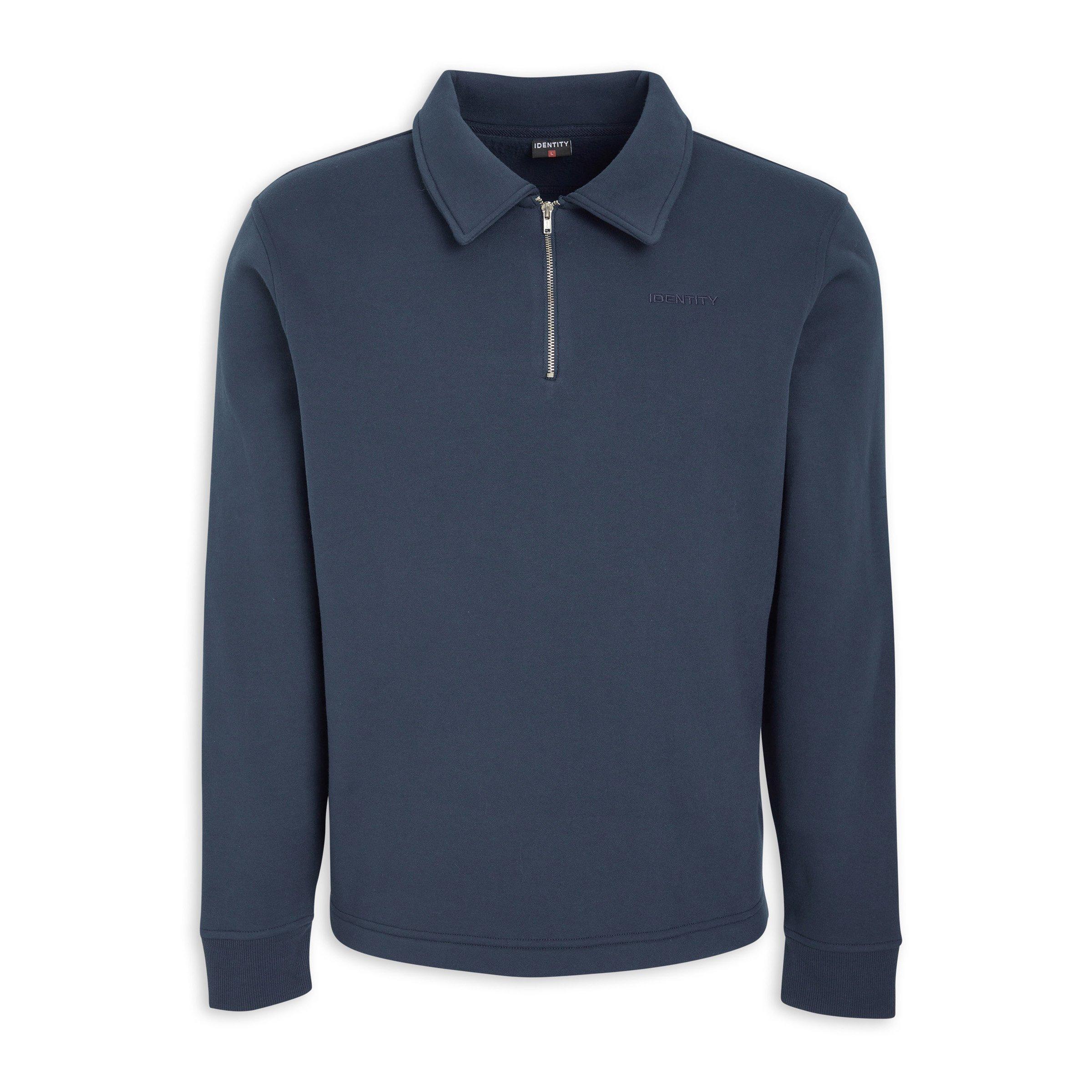 Navy Quarter-zip Sweat Top (3204076) | Identity