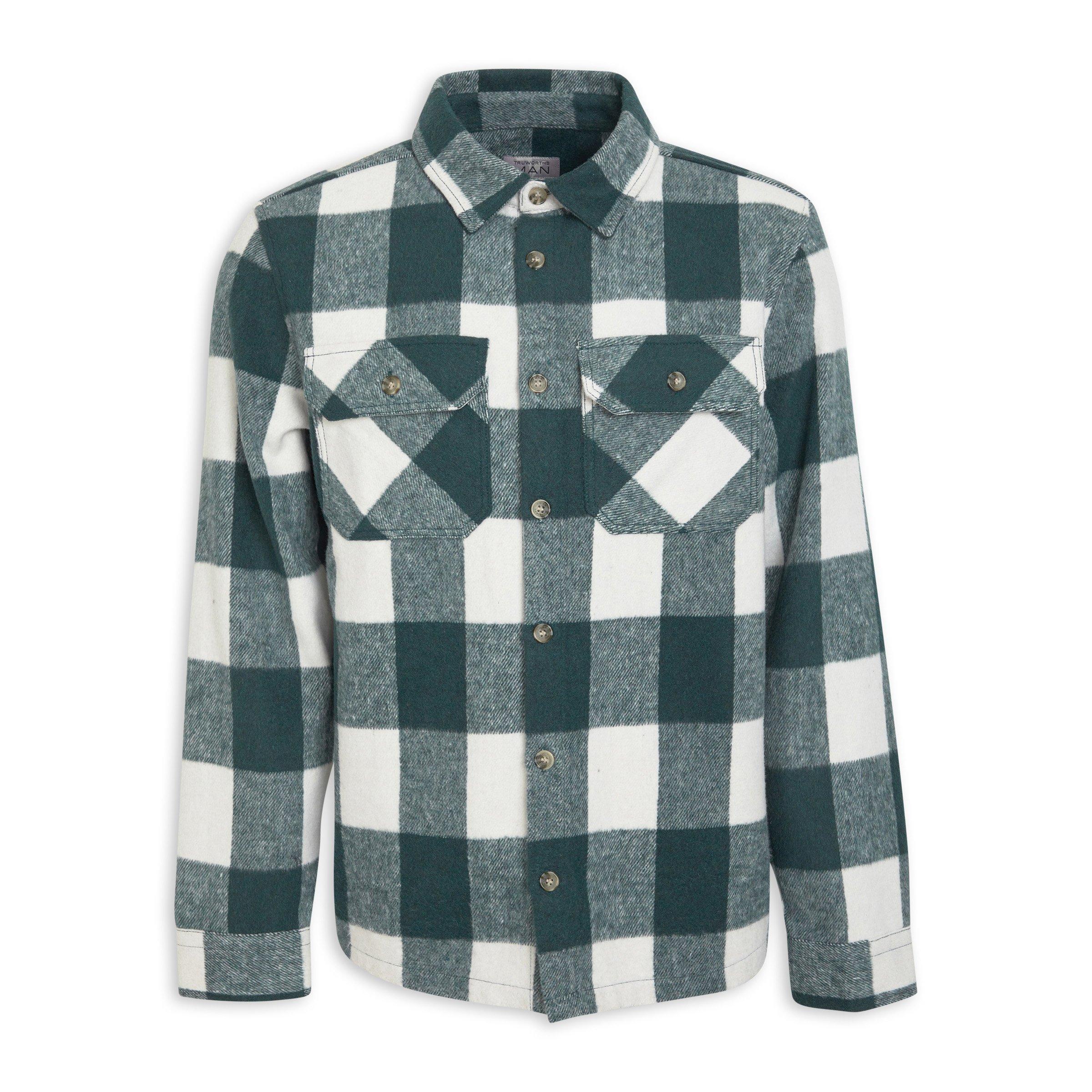 Emerald Green Check Shacket (3204135) | Truworths Man