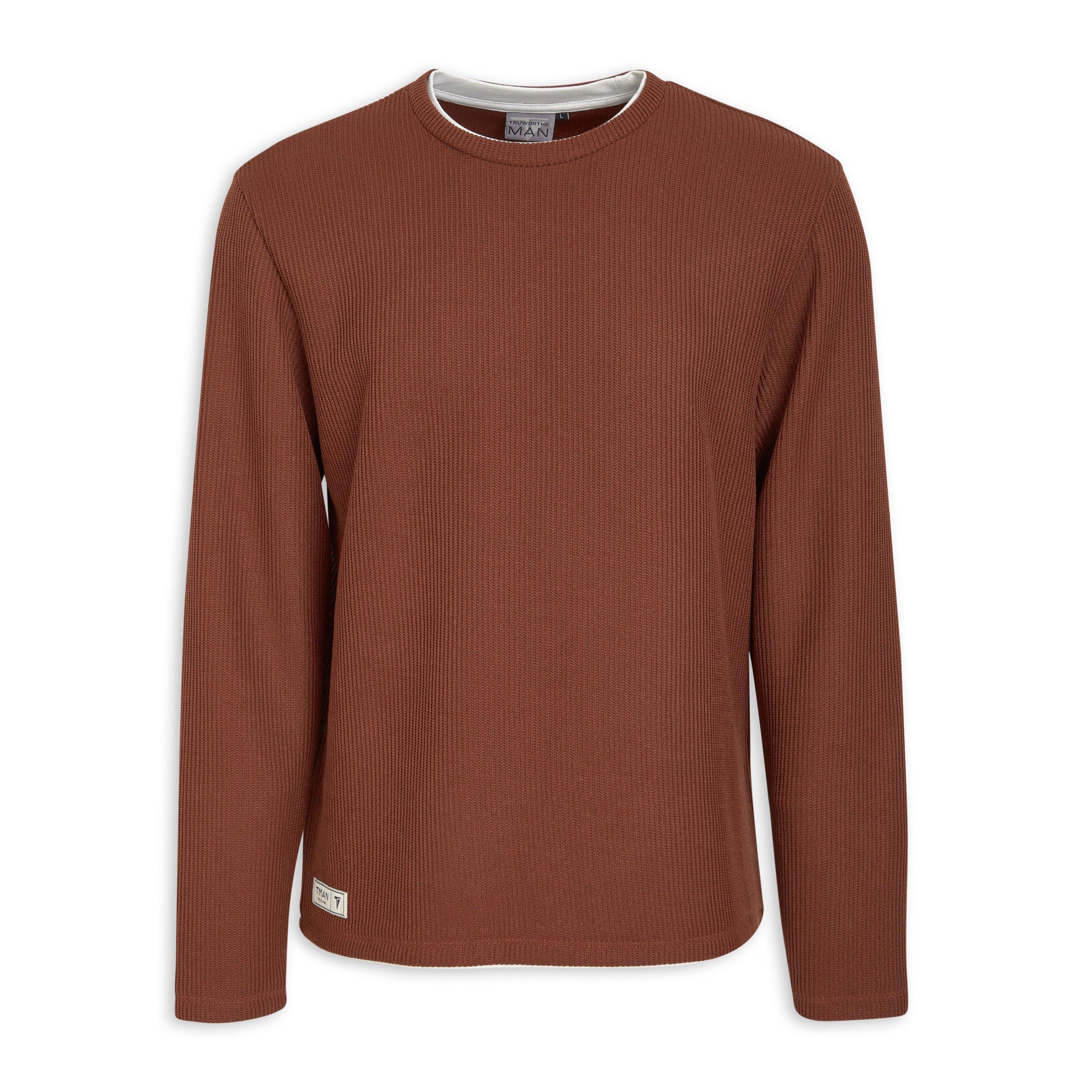 Rust Knit Long Sleeve T-shirt (3204324) | Truworths Man