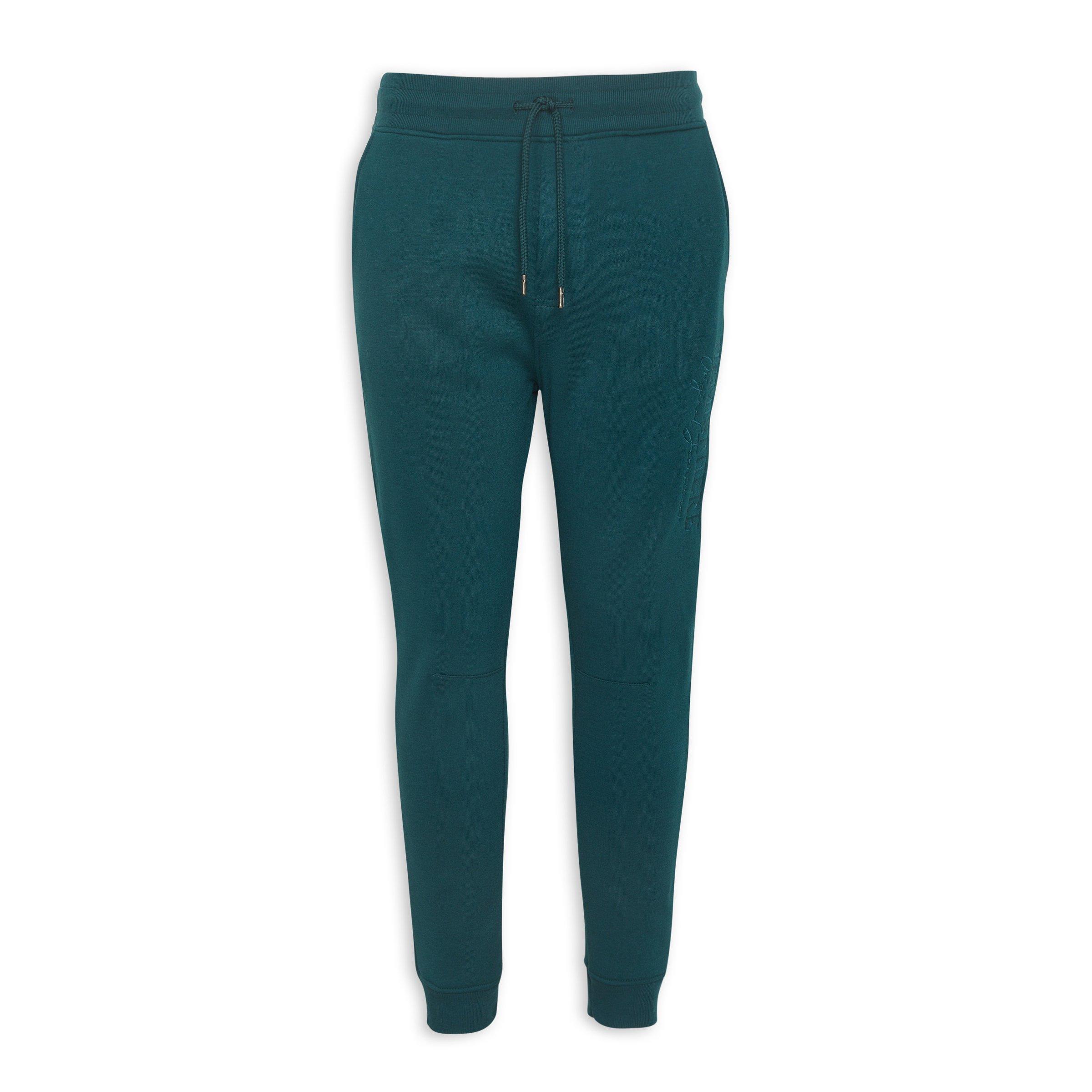 Petrol Green Embroidered Jogger Pants (3204502) | Hemisphere
