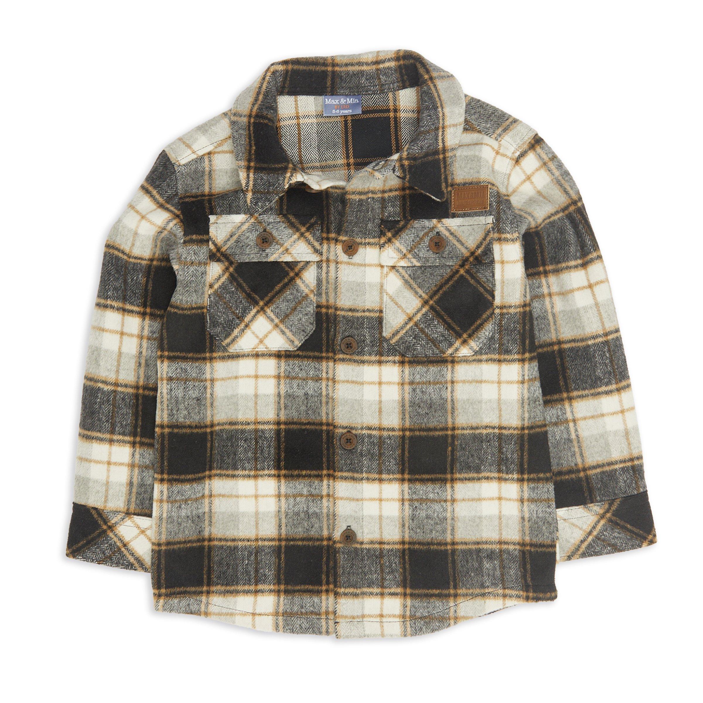 Kid Boys Beige Check Shacket (3204669) | Max & Mia