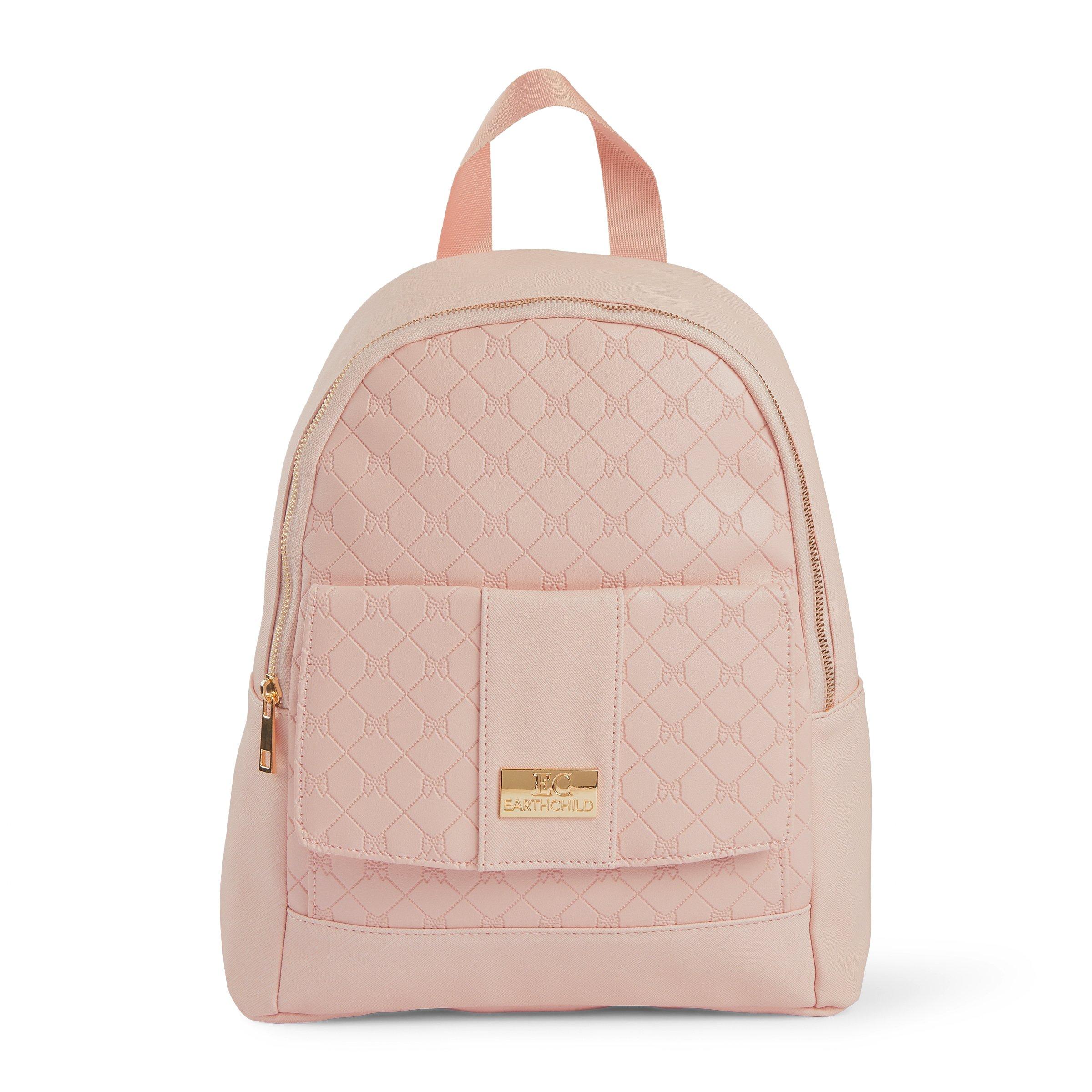 Girls Pink Embossed Backpack (3204743) | Earthchild