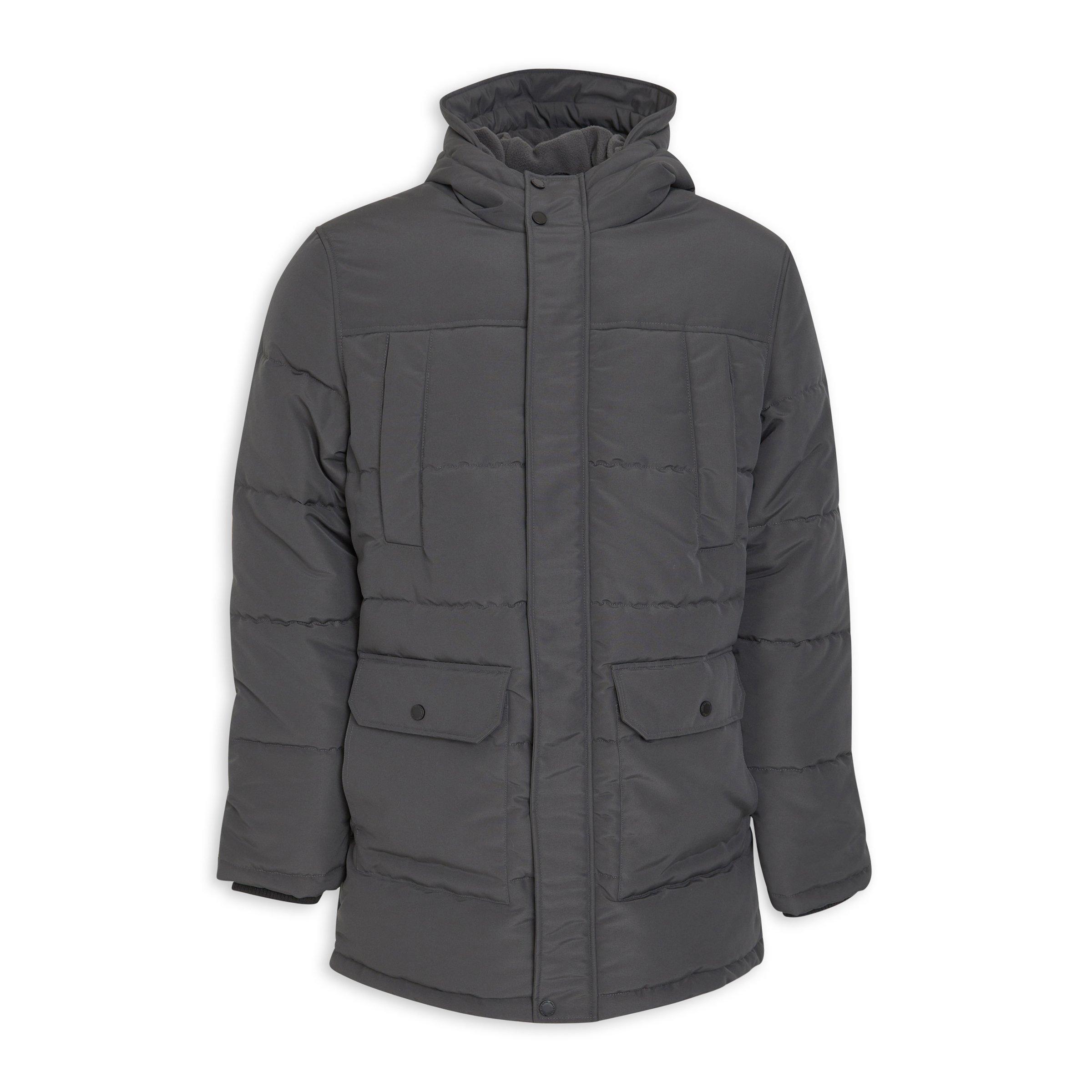 Charcoal Grey Parka Jacket (3204793) | Truworths Man