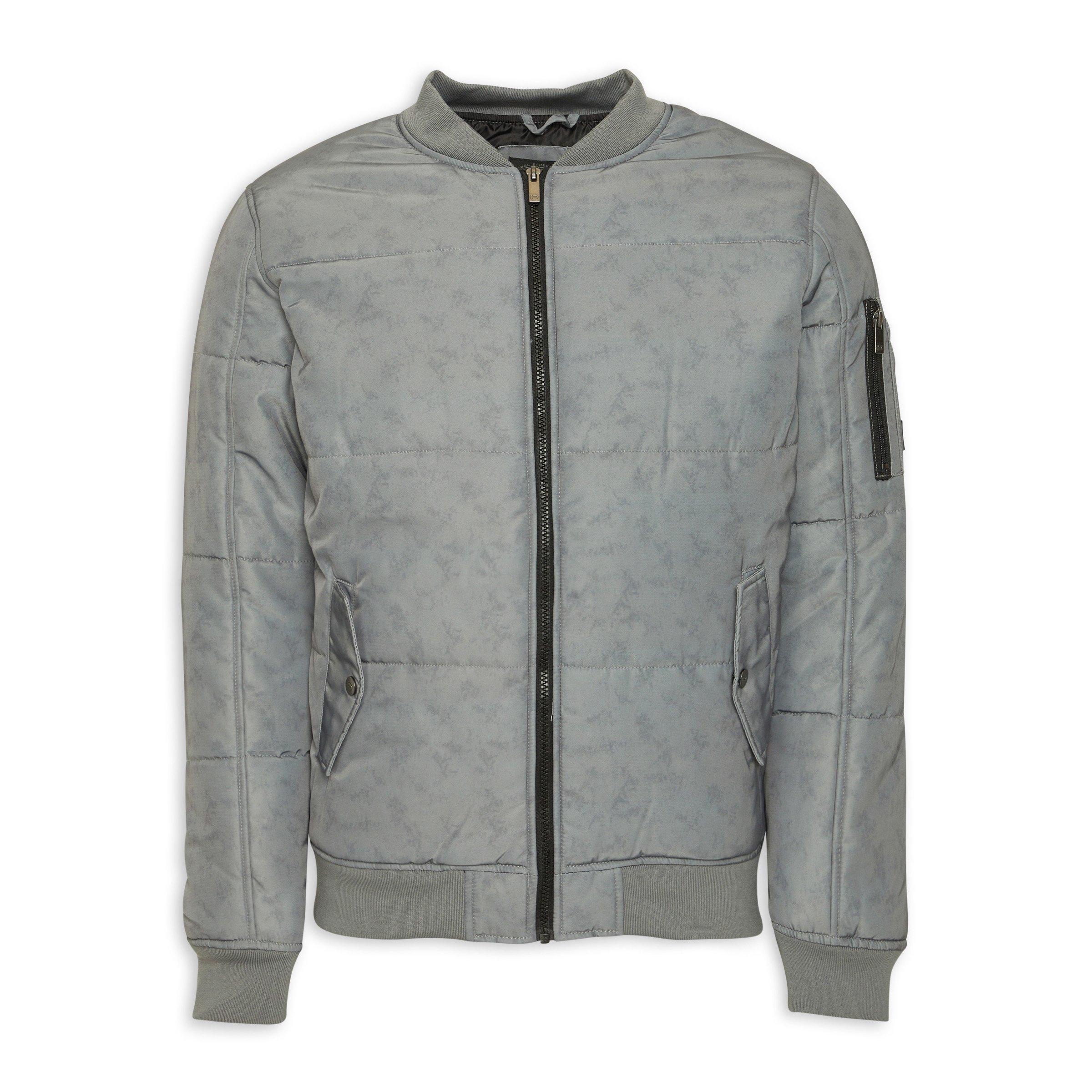 Grey Utility Bomber Jacket (3204829) | Identity